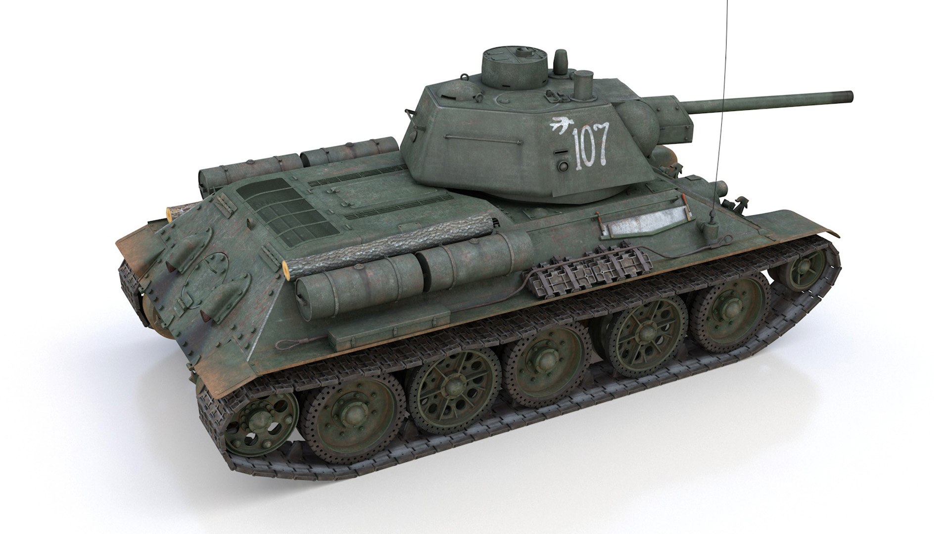 3D OT-34-76 - Soviet Flamethrower Tank - 107 - TurboSquid 1720677