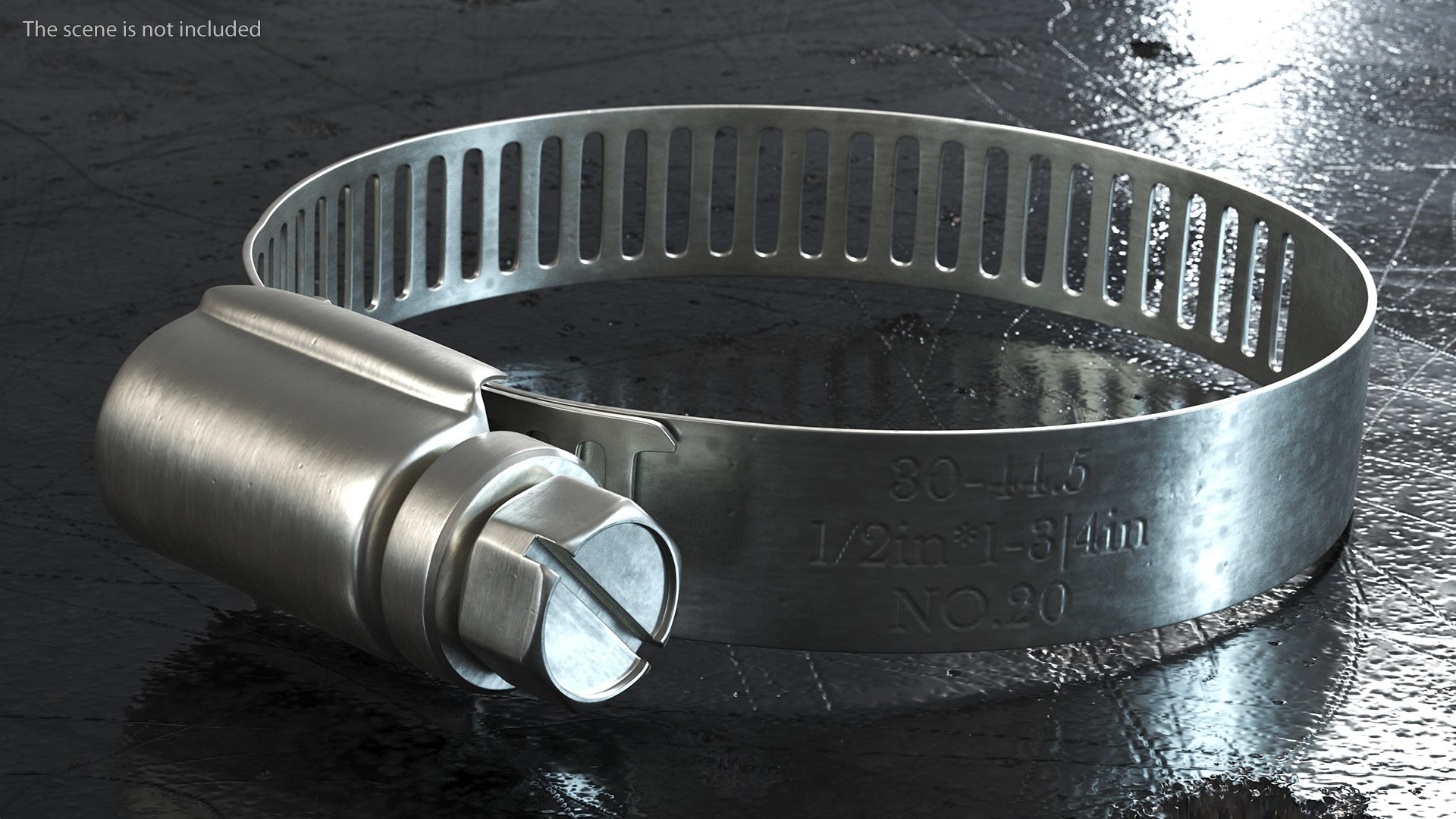 3D Hose Clamp Stainless Steel 30 44mm Model - TurboSquid 1810254