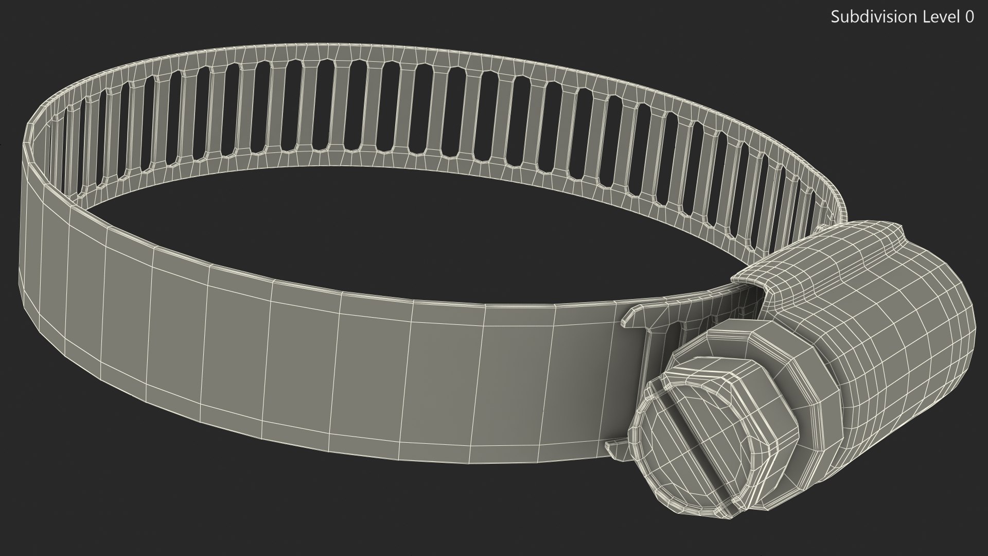 3D Hose Clamp Stainless Steel 30 44mm model - TurboSquid 1810254