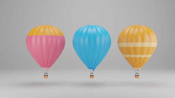 3D model Hot Air Balloon set - TurboSquid 2003959