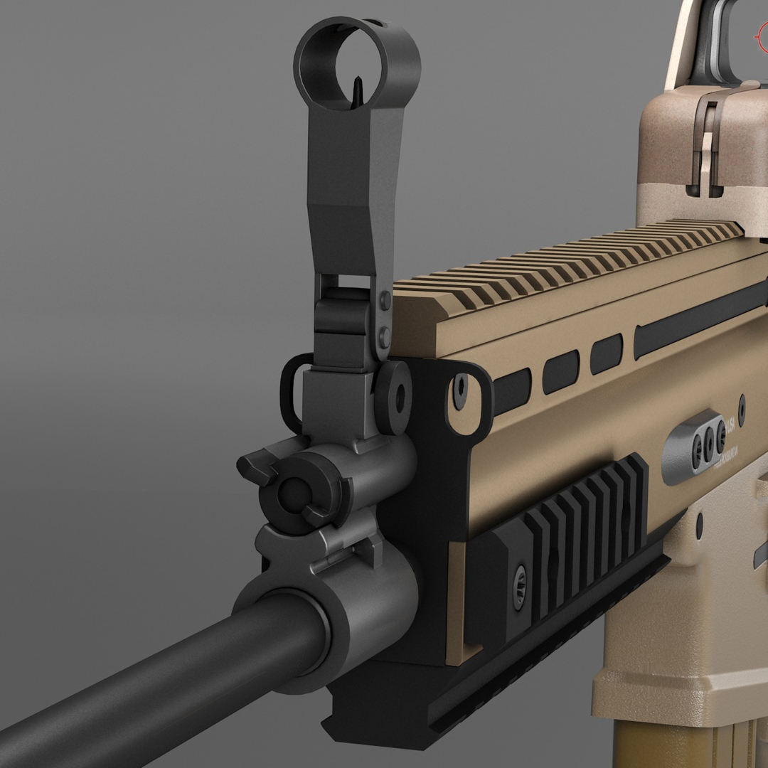 3d assault rifle fn scar-h model