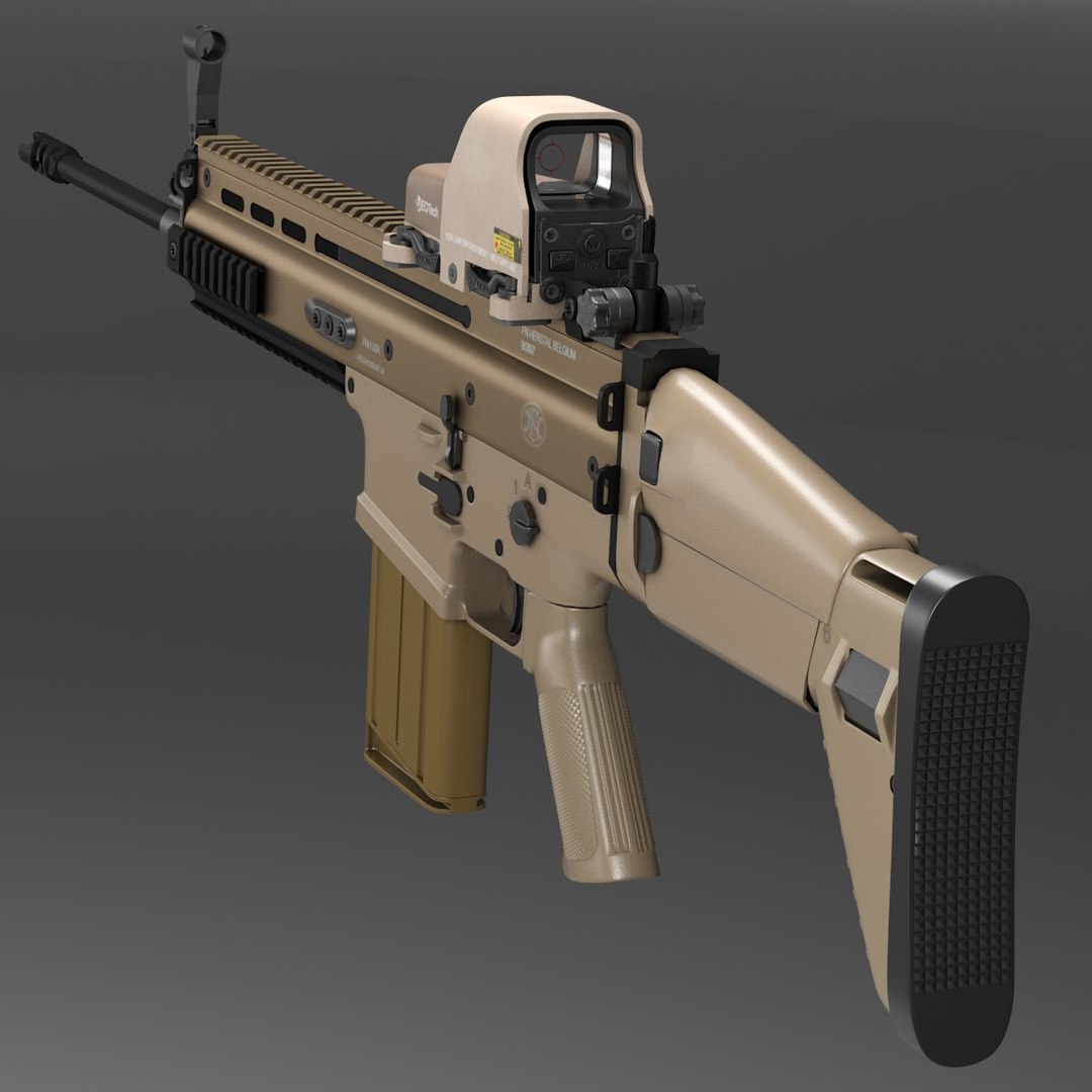 3d Assault Rifle Fn Scar-h Model