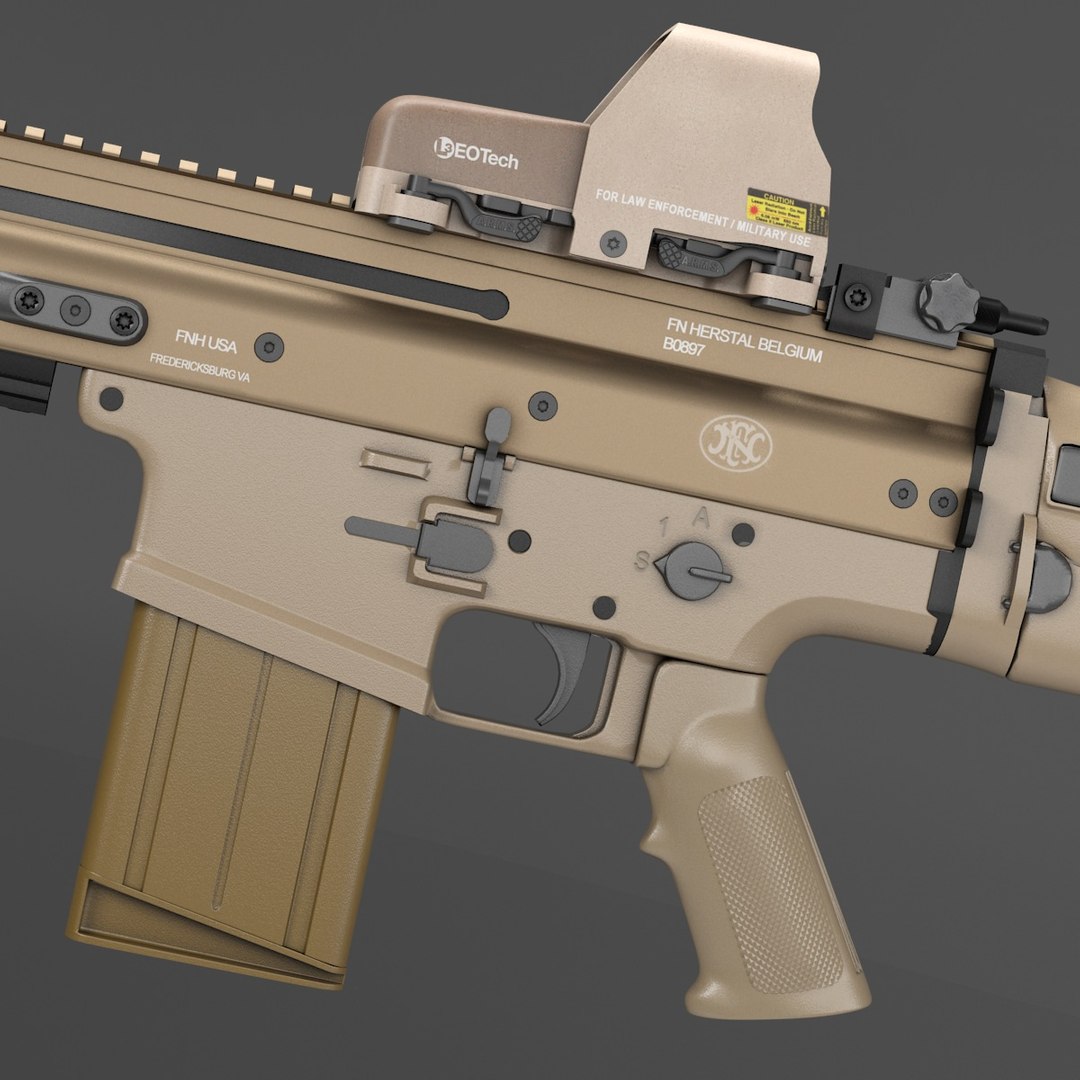 3d Assault Rifle Fn Scar-h Model