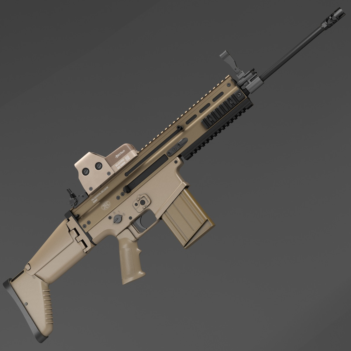 3d assault rifle fn scar-h model