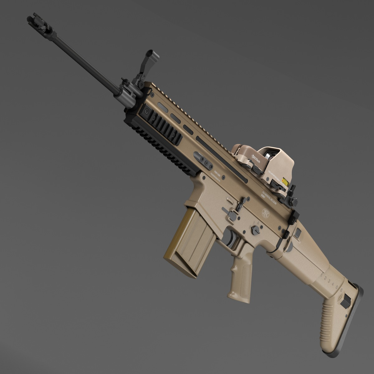 3d assault rifle fn scar-h model