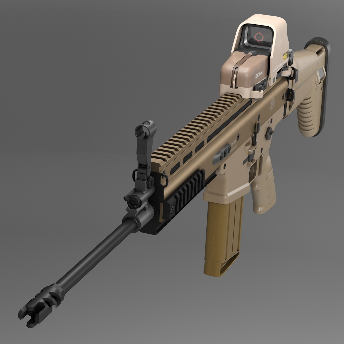 3d assault rifle fn scar-h model