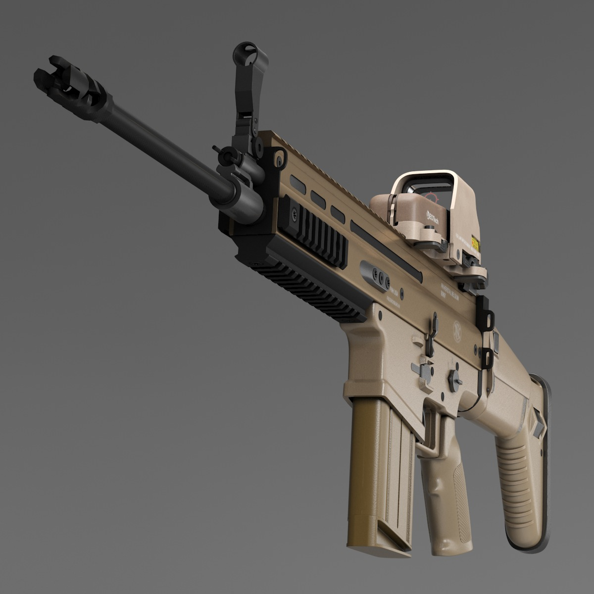 3d assault rifle fn scar-h model