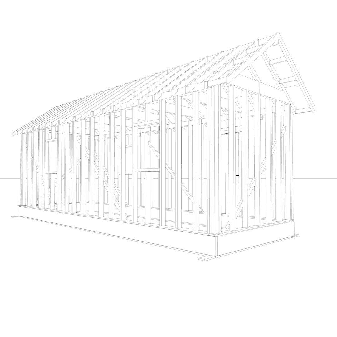 3D Shed 2x4 Studs - TurboSquid 1262524