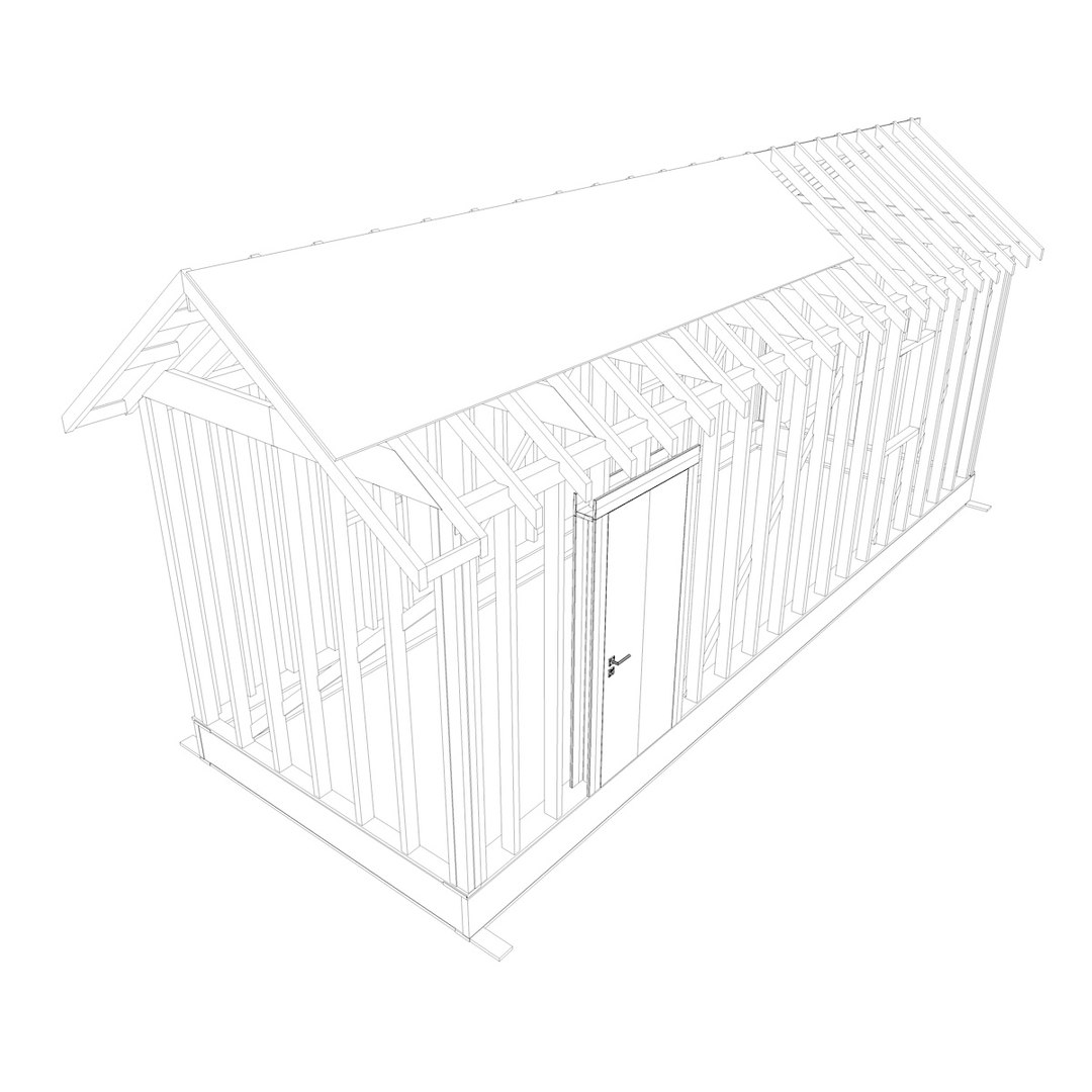 3D Shed 2x4 Studs - TurboSquid 1262524