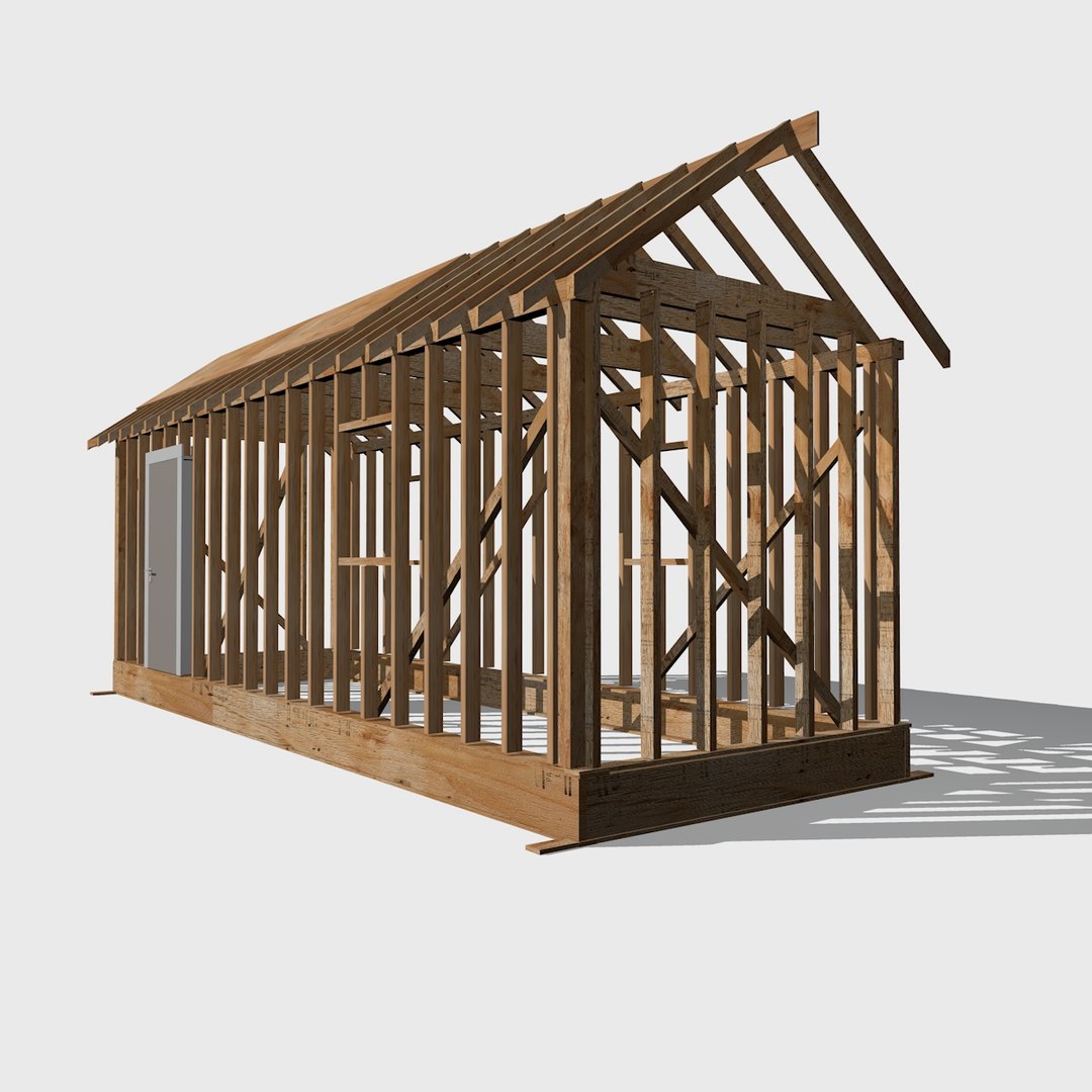 3D Shed 2x4 Studs - TurboSquid 1262524