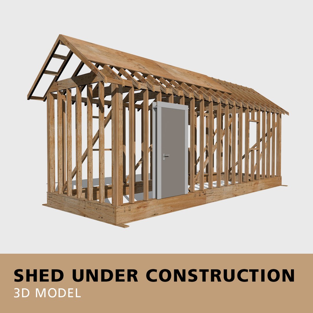 3D Shed 2x4 Studs - TurboSquid 1262524