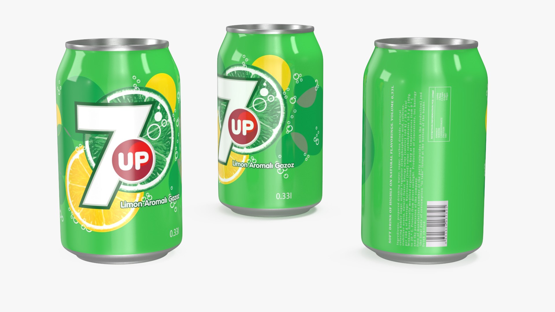 Soft Drink 7UP 033l Model - TurboSquid 2191905