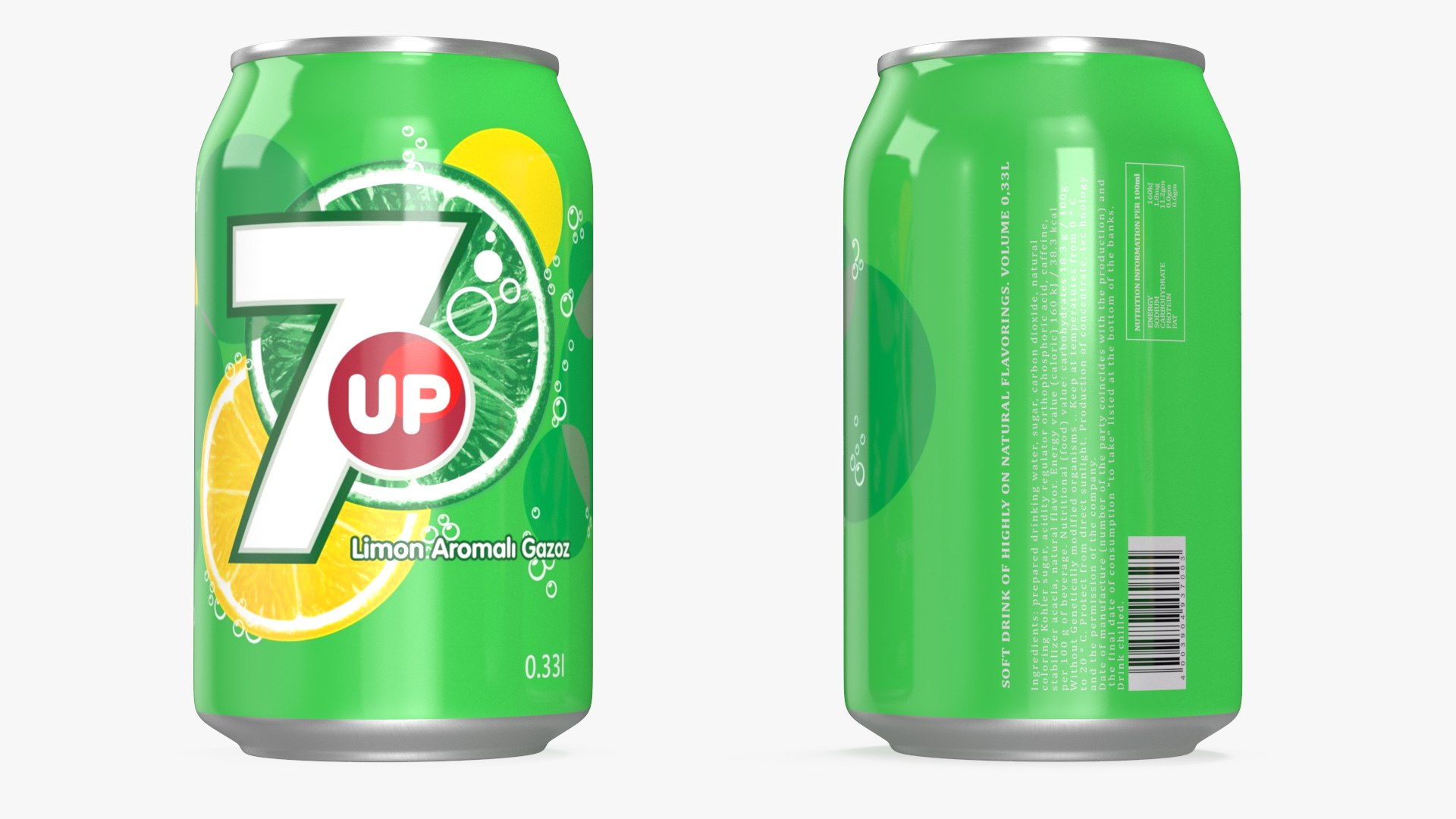 Soft Drink 7UP 033l Model - TurboSquid 2191905