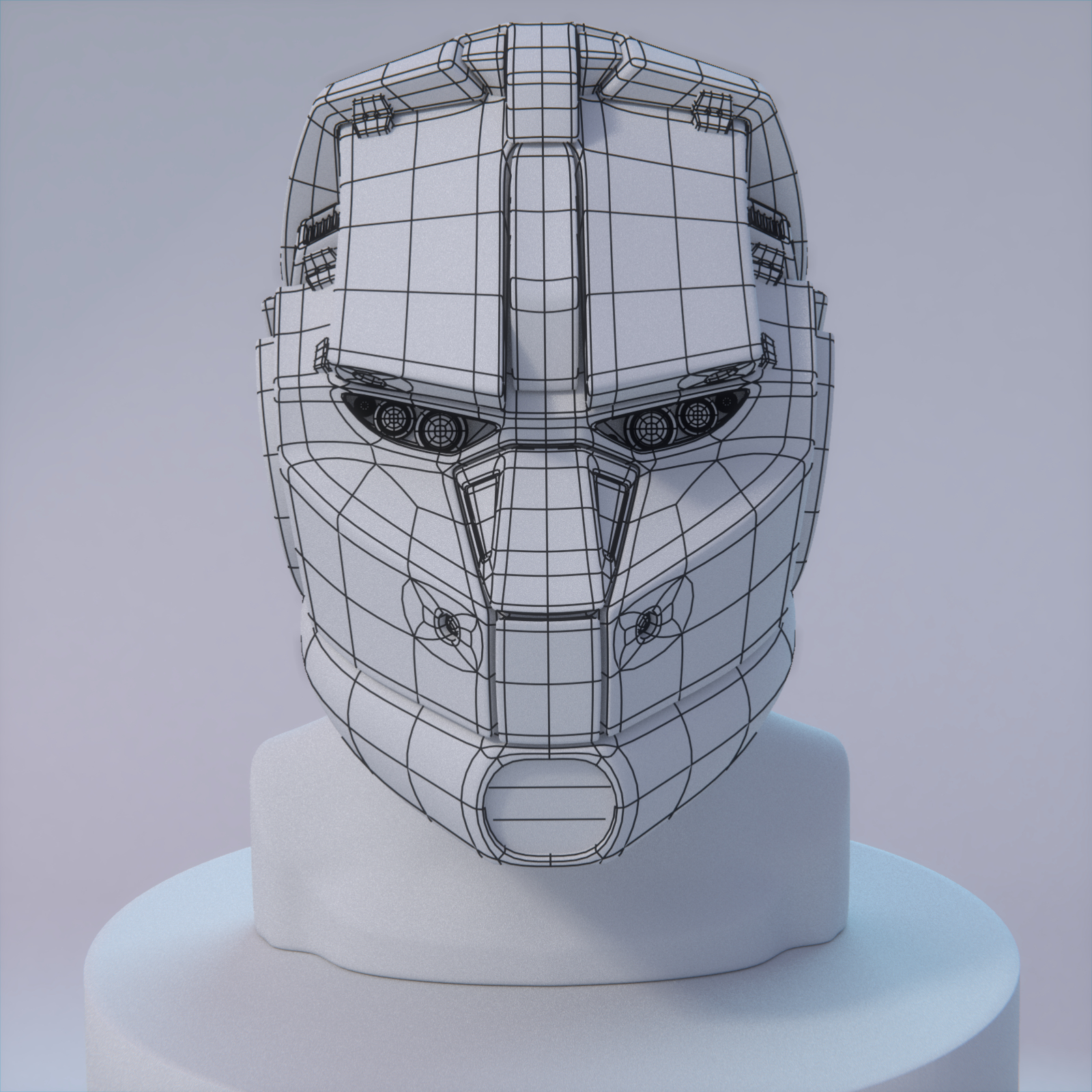 3d model blender helmet