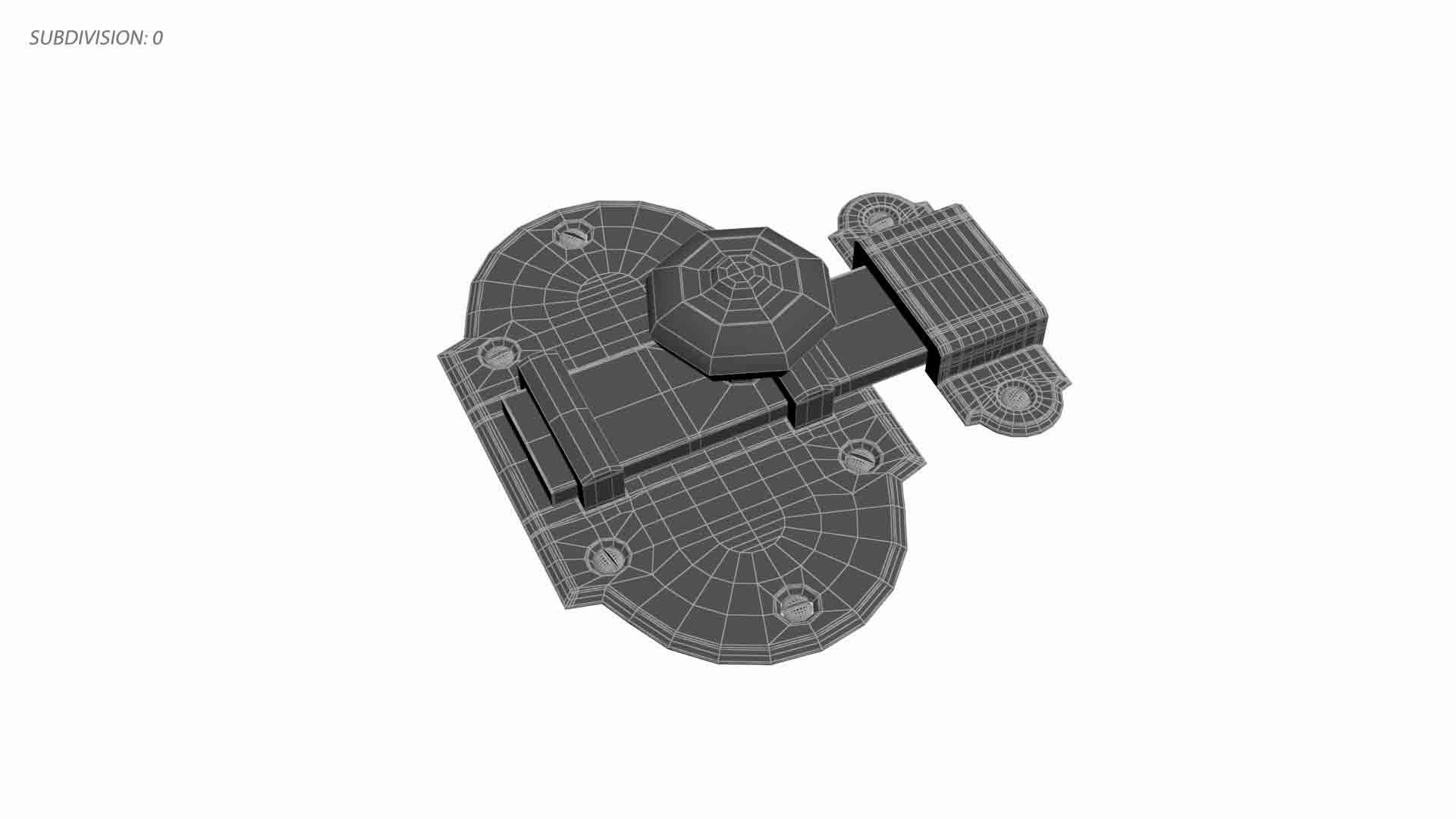 Old Latch Bolt Target Lock 3D - TurboSquid 2278621