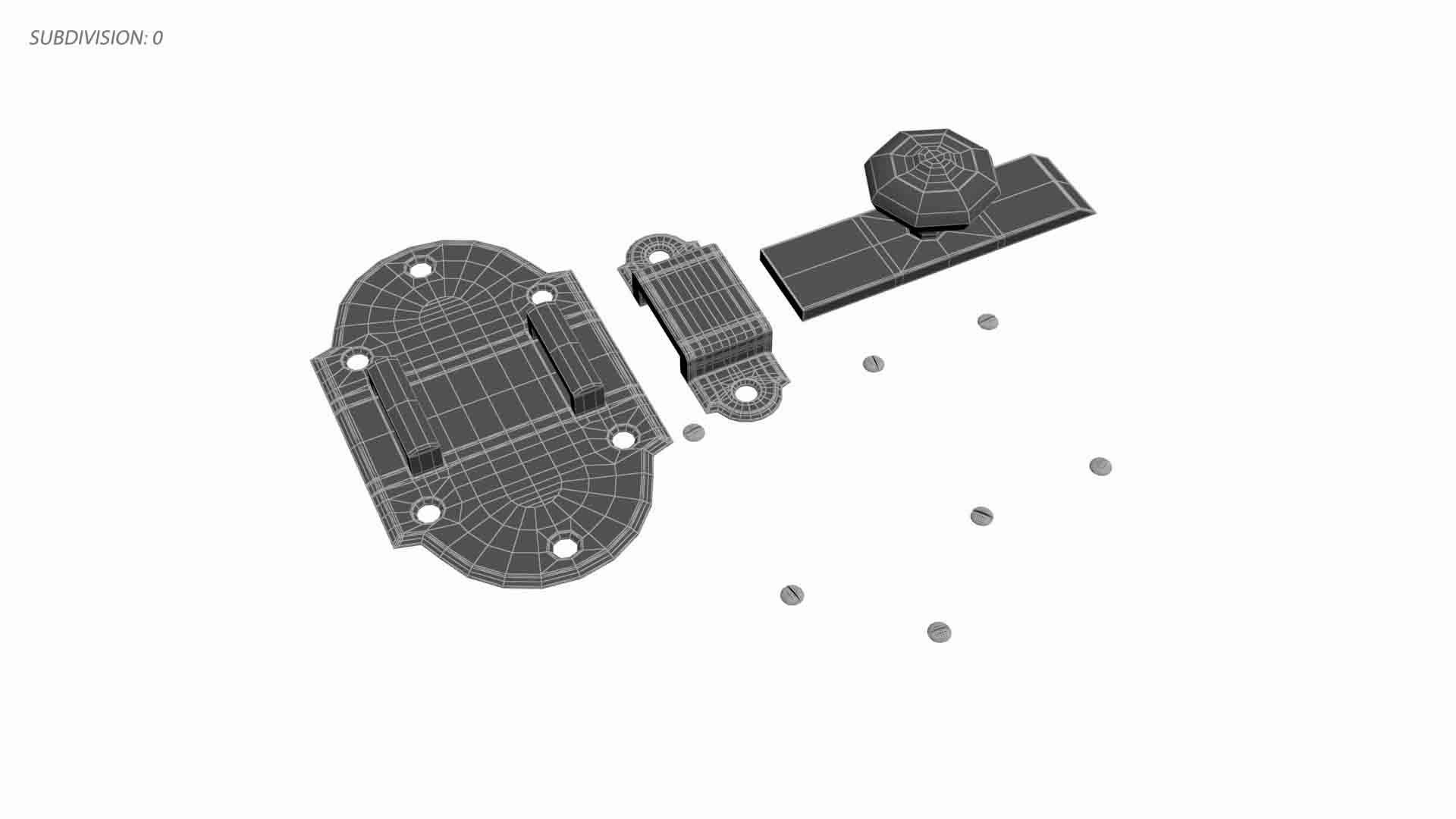 Old Latch Bolt Target Lock 3D - TurboSquid 2278621