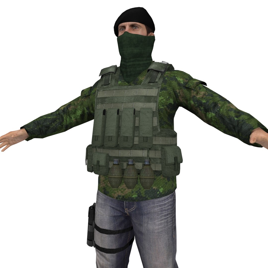 3d Rigged Ira Soldier Model