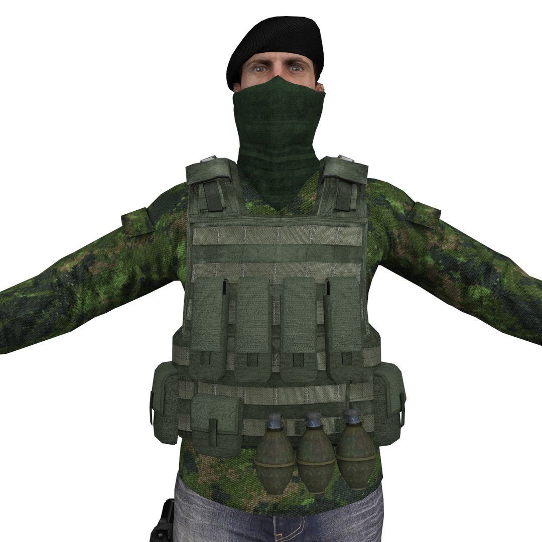 3d Rigged Ira Soldier Model