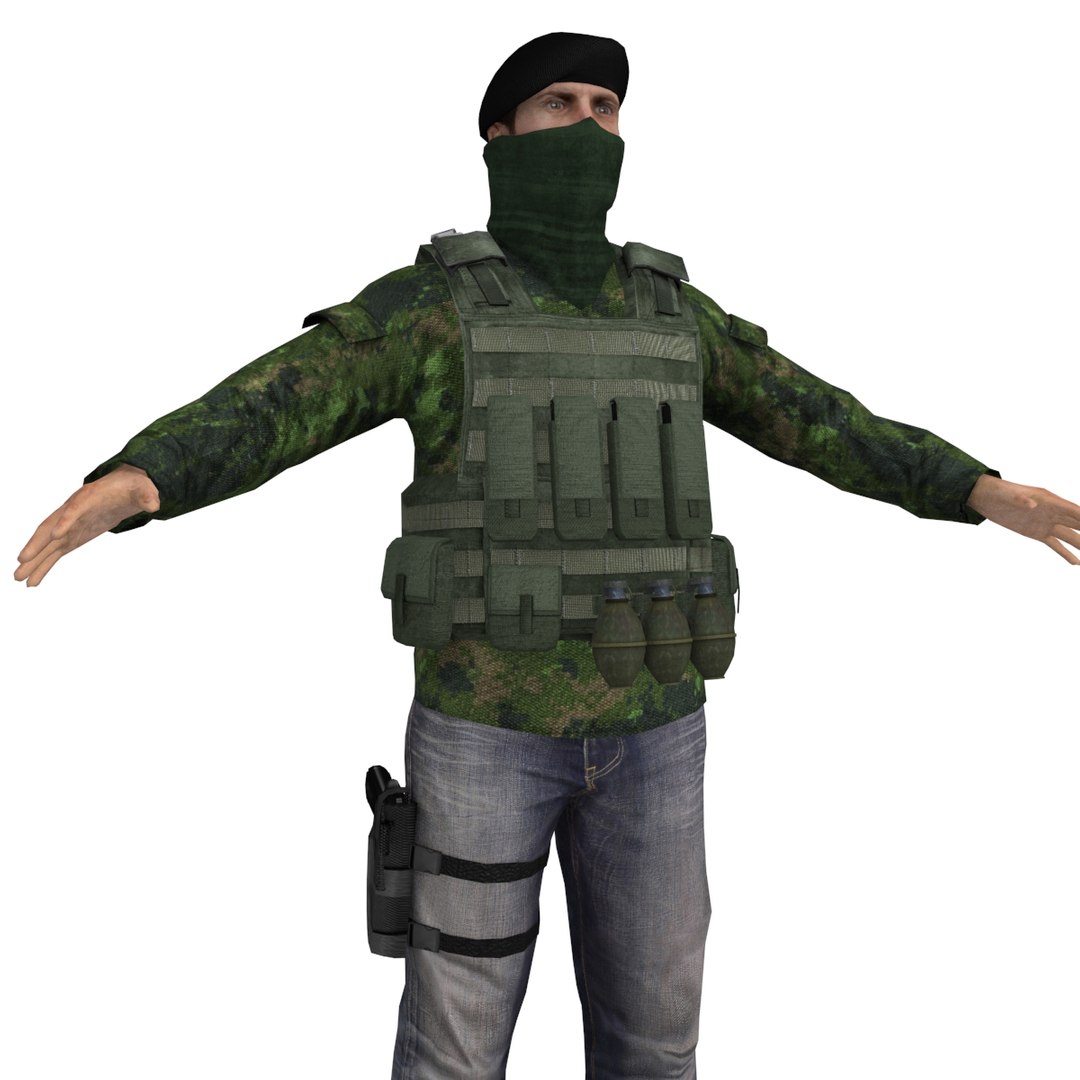 3d Rigged Ira Soldier Model
