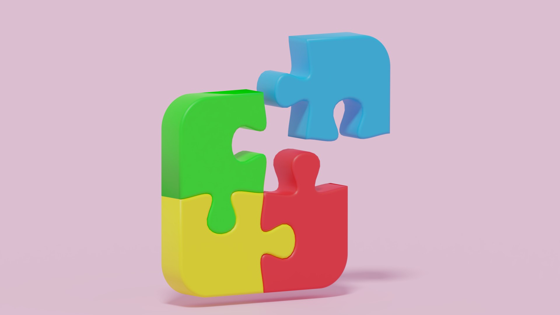 Cartoon Jigsaw Puzzle 3D Model - TurboSquid 1827205