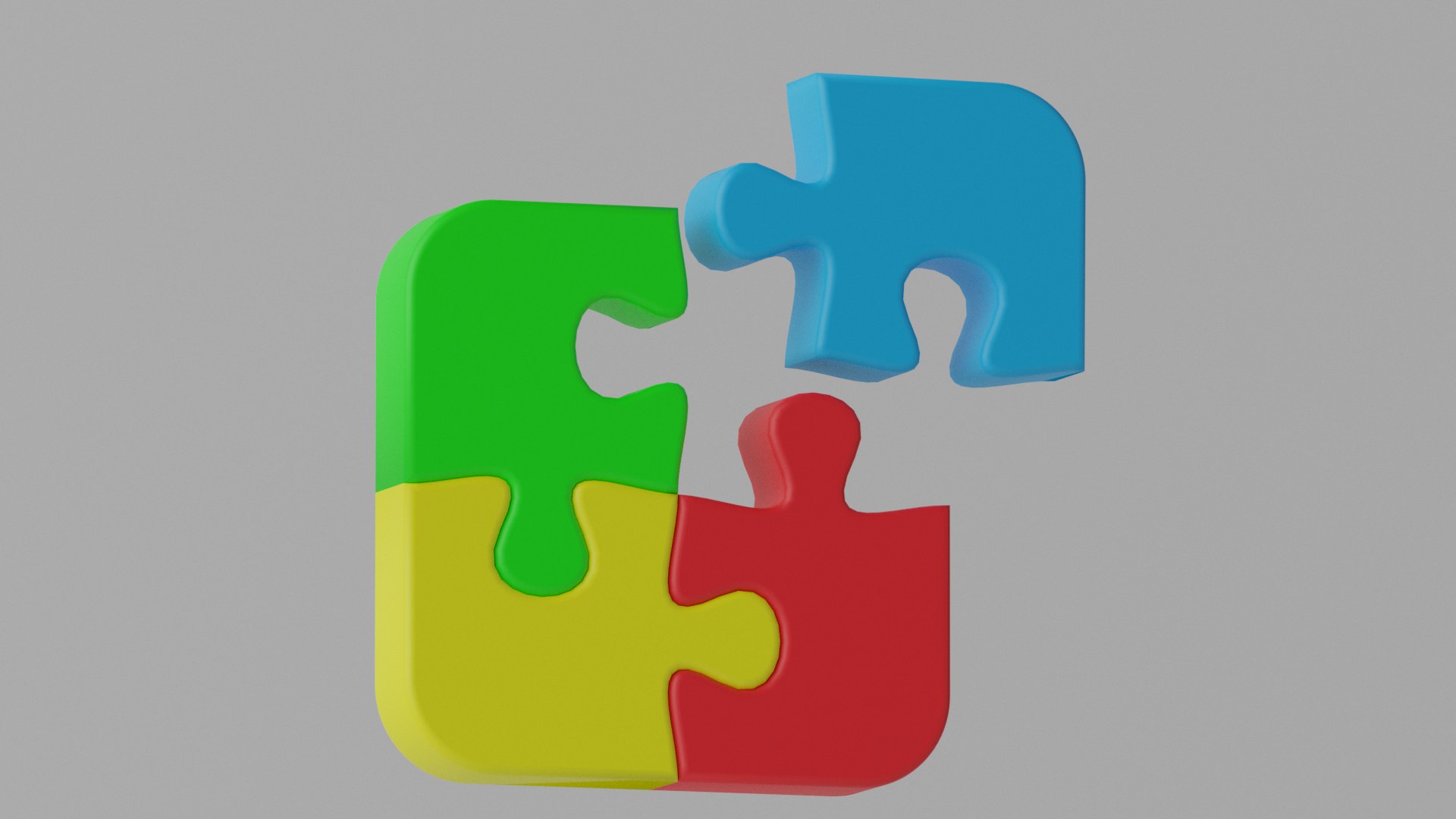 Cartoon Jigsaw Puzzle 3D Model - TurboSquid 1827205