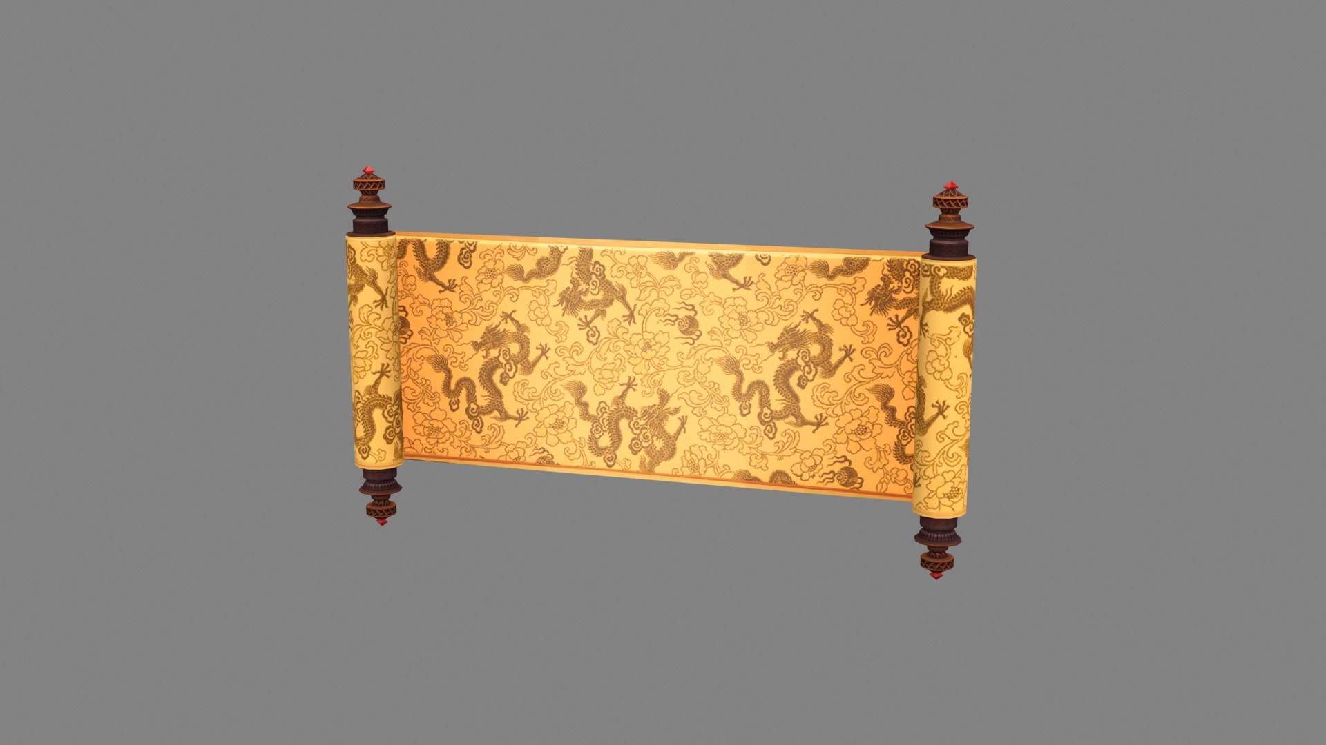 A Scroll With Dragon Patterns Printed On It - Imperial Edict 3D ...