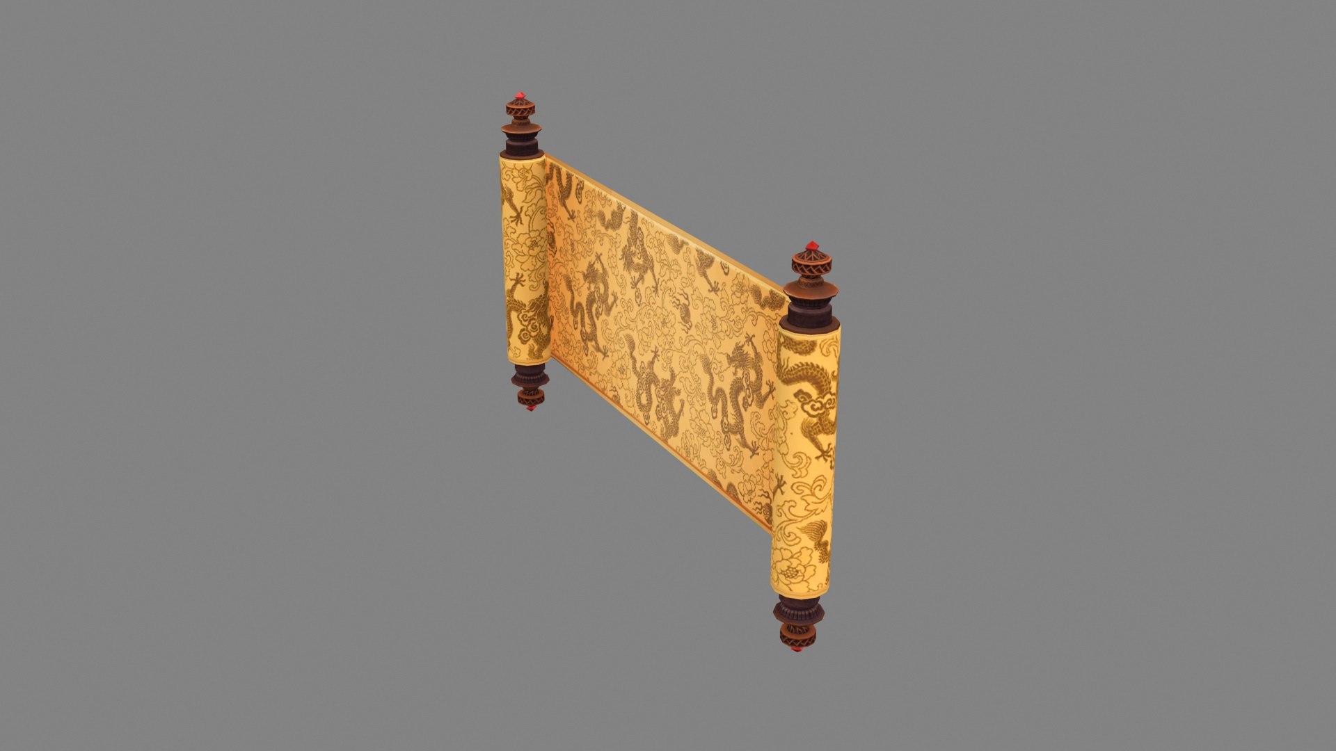 A Scroll With Dragon Patterns Printed On It - Imperial Edict 3D ...