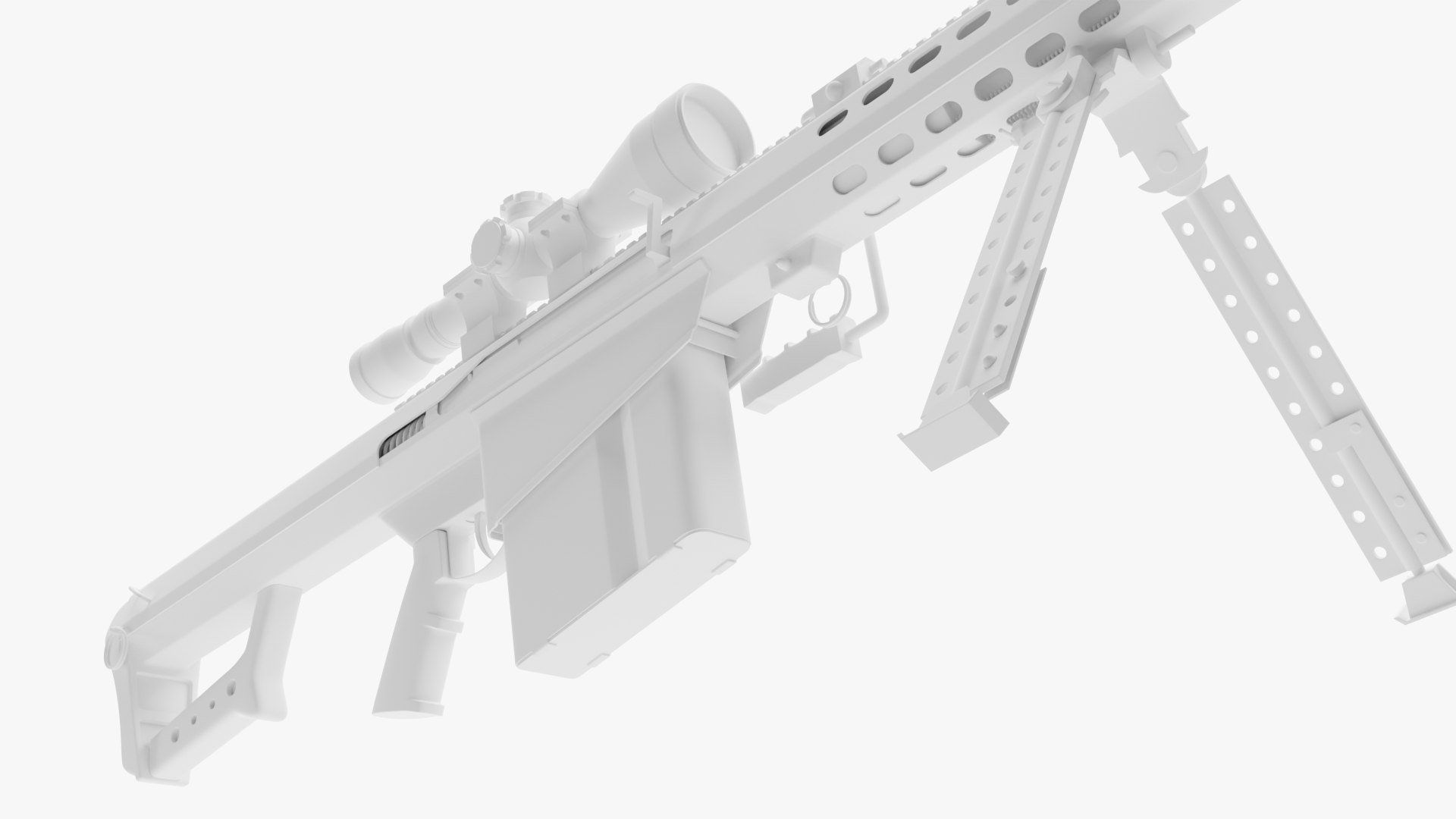 Barrett M82 With Stand Sniper Rifle 3D model - TurboSquid 1920203
