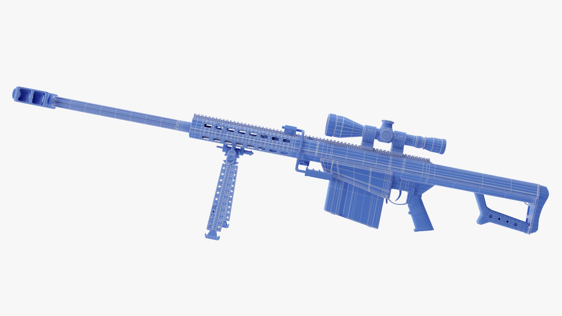 Barrett M82 With Stand Sniper Rifle 3D model - TurboSquid 1920203