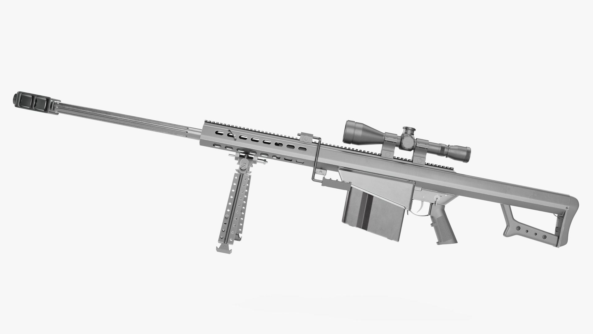 Barrett M82 With Stand Sniper Rifle 3D model - TurboSquid 1920203