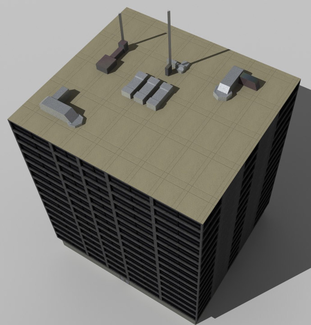 3d hi-rise building model
