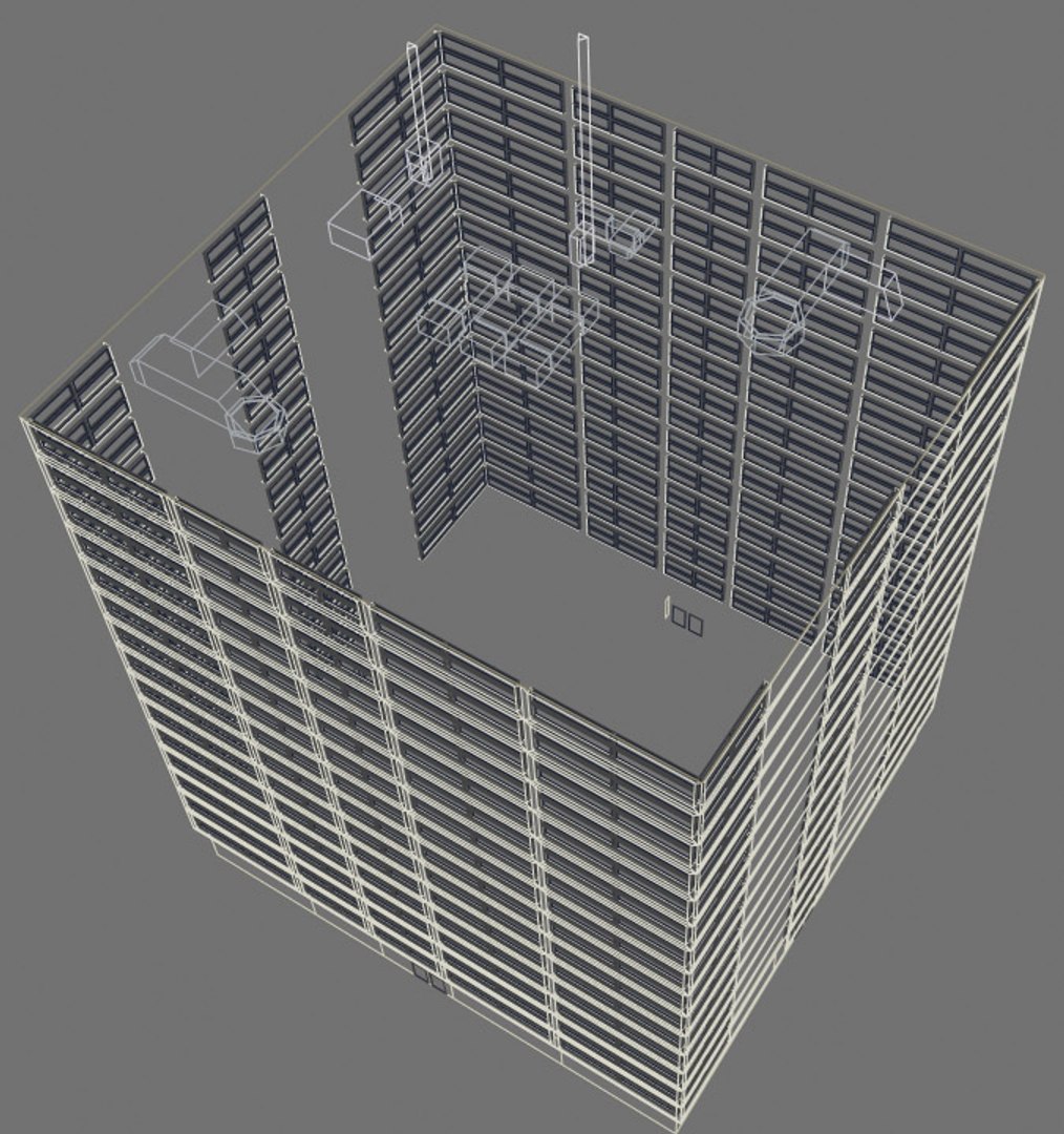 3d hi-rise building model
