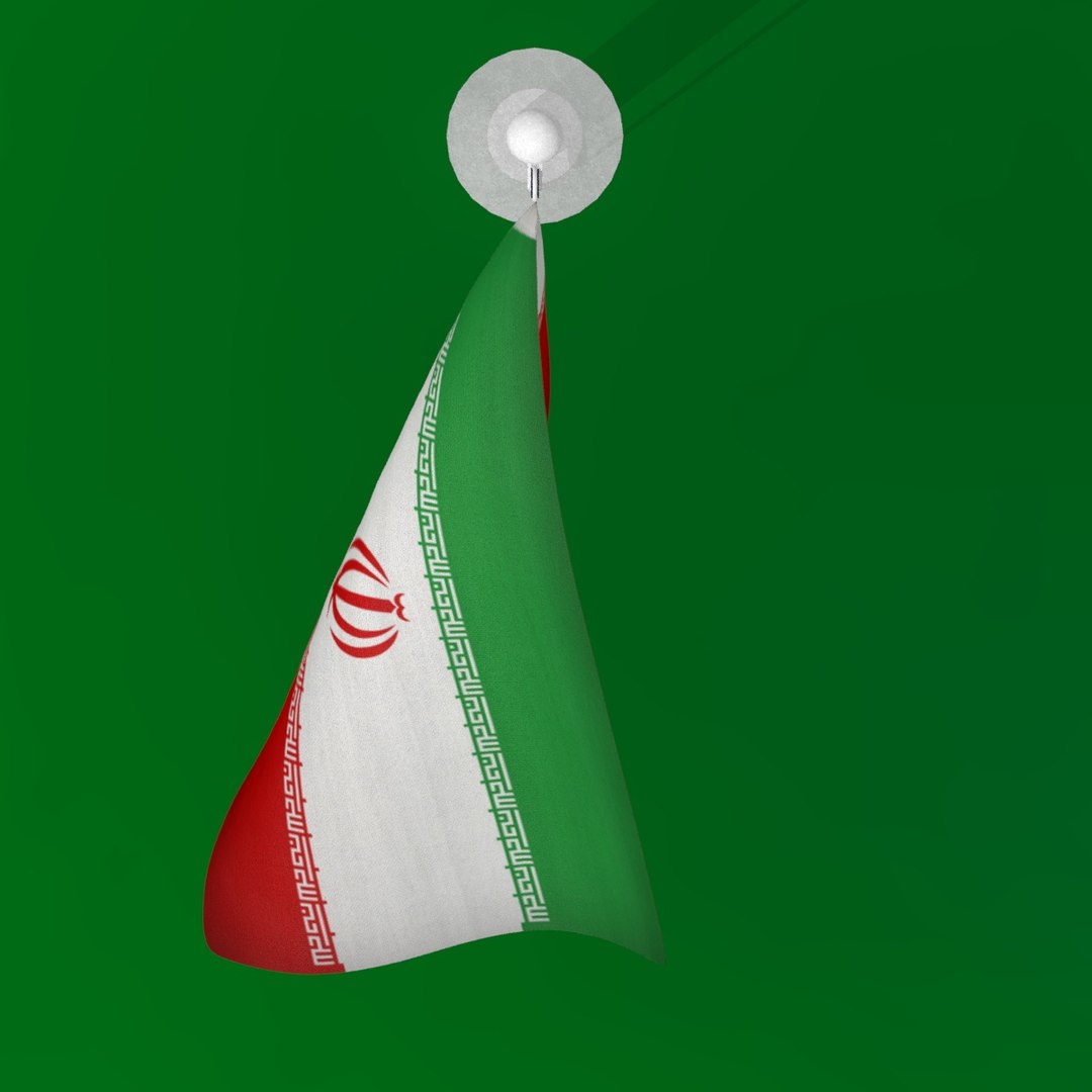 3d model flag iran - loop
