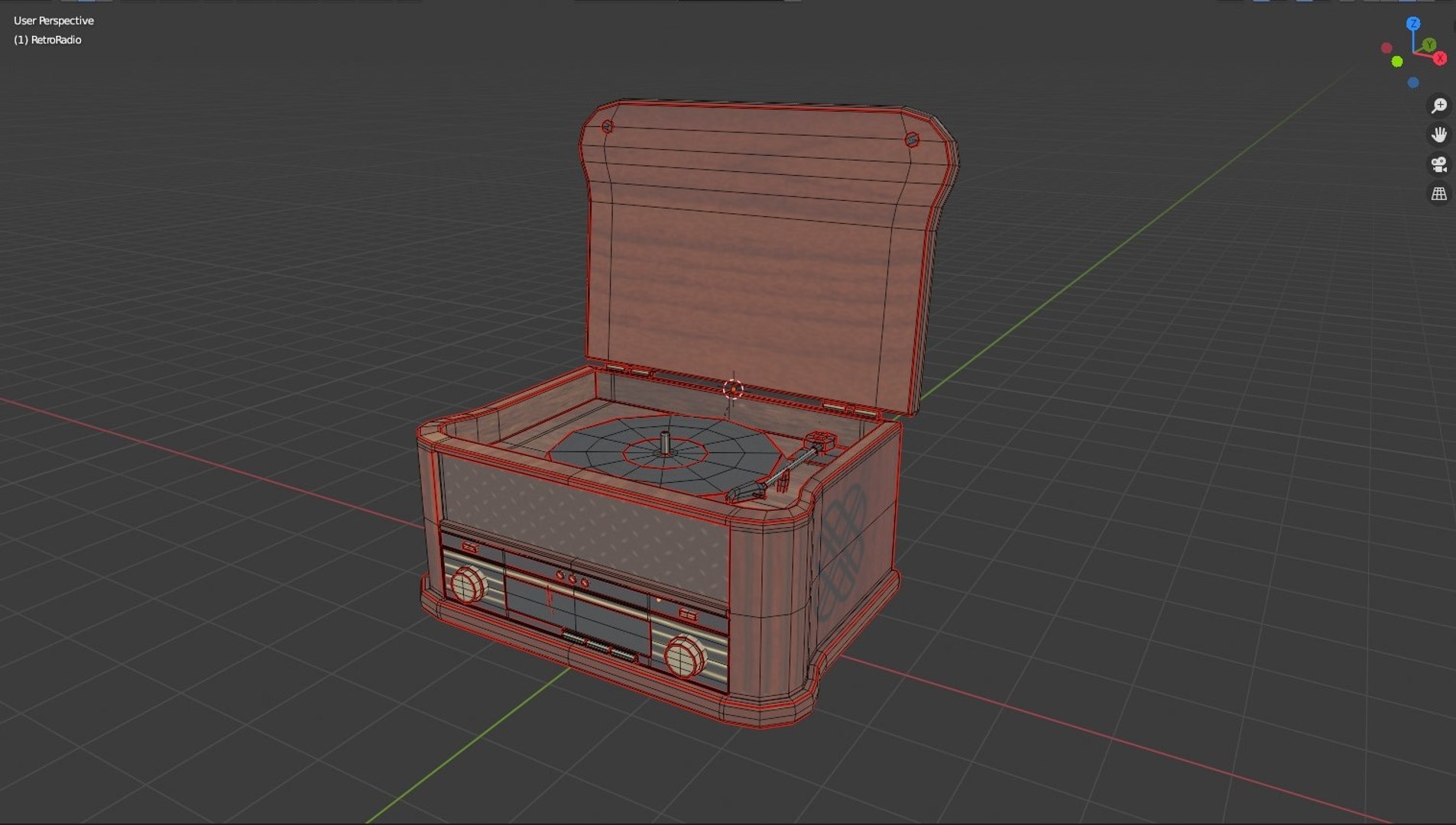 3D Vintage Record Player Radio Model - TurboSquid 1612417