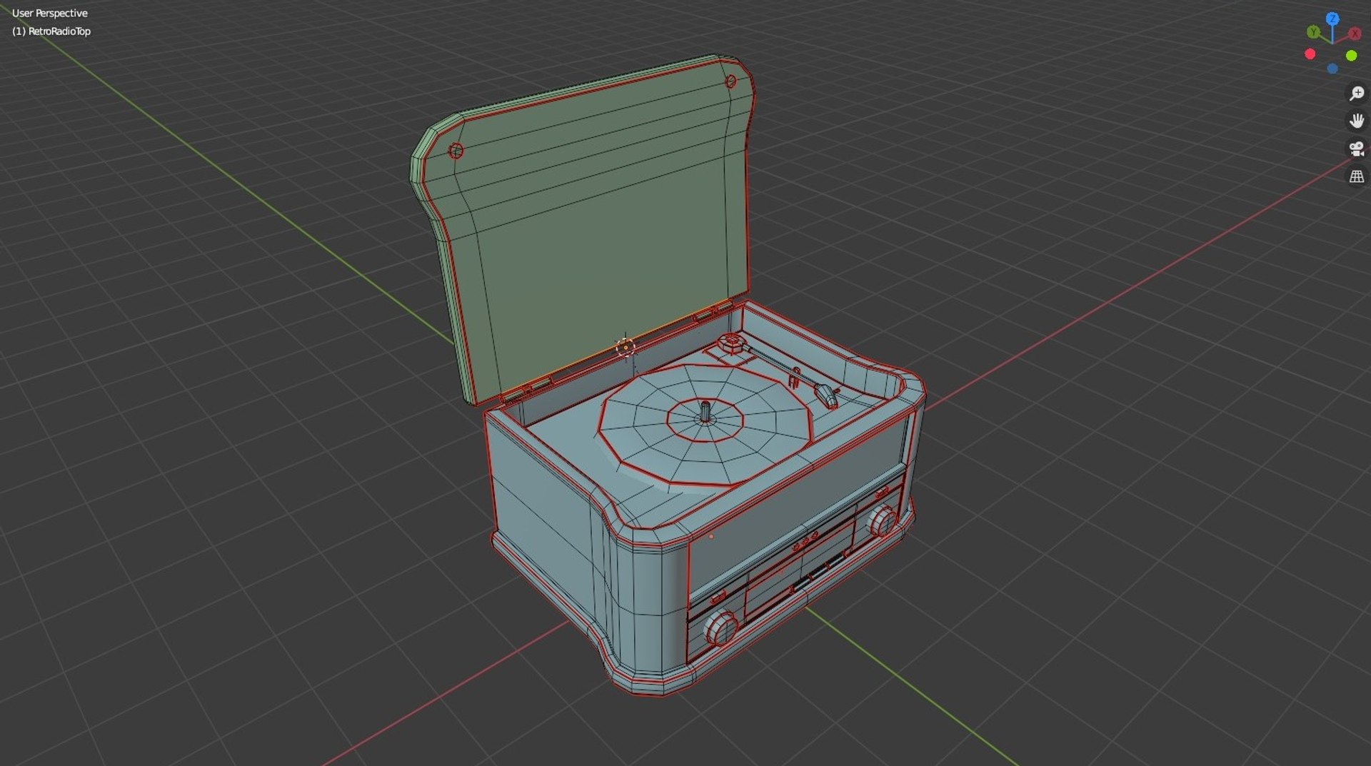 3D Vintage Record Player Radio Model - TurboSquid 1612417