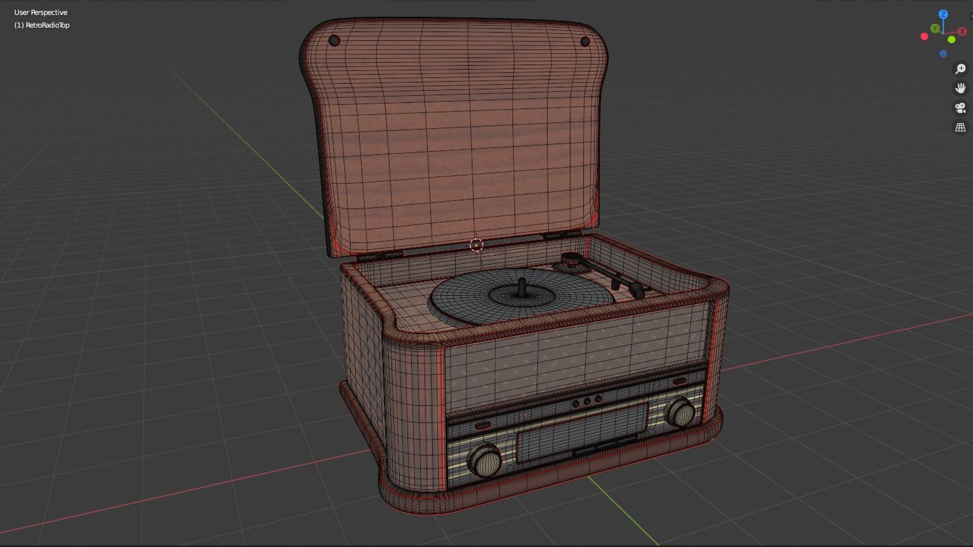 3D Vintage Record Player Radio Model - TurboSquid 1612417