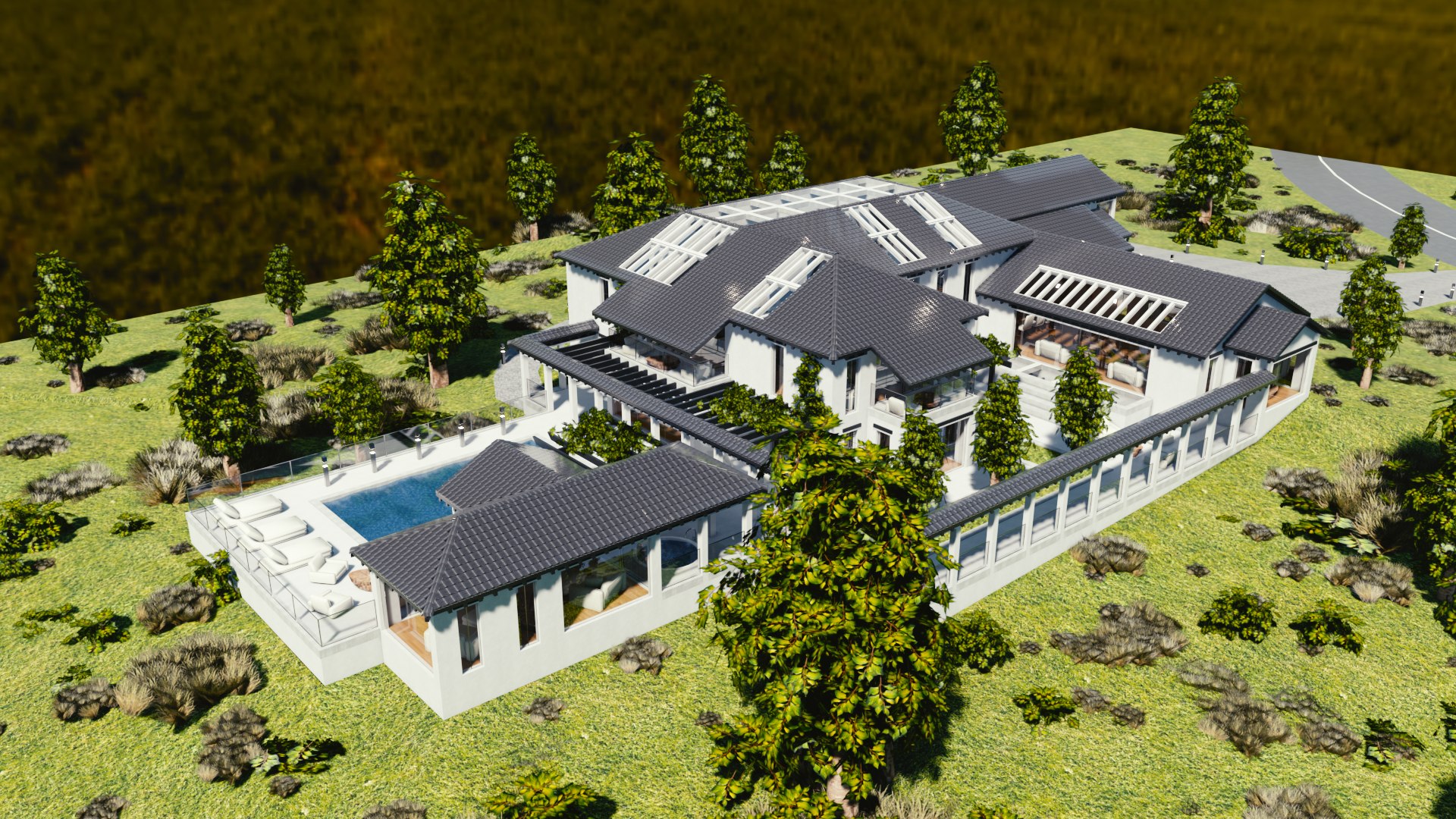 Blender eevee modern mansion 3D model - TurboSquid 1395674