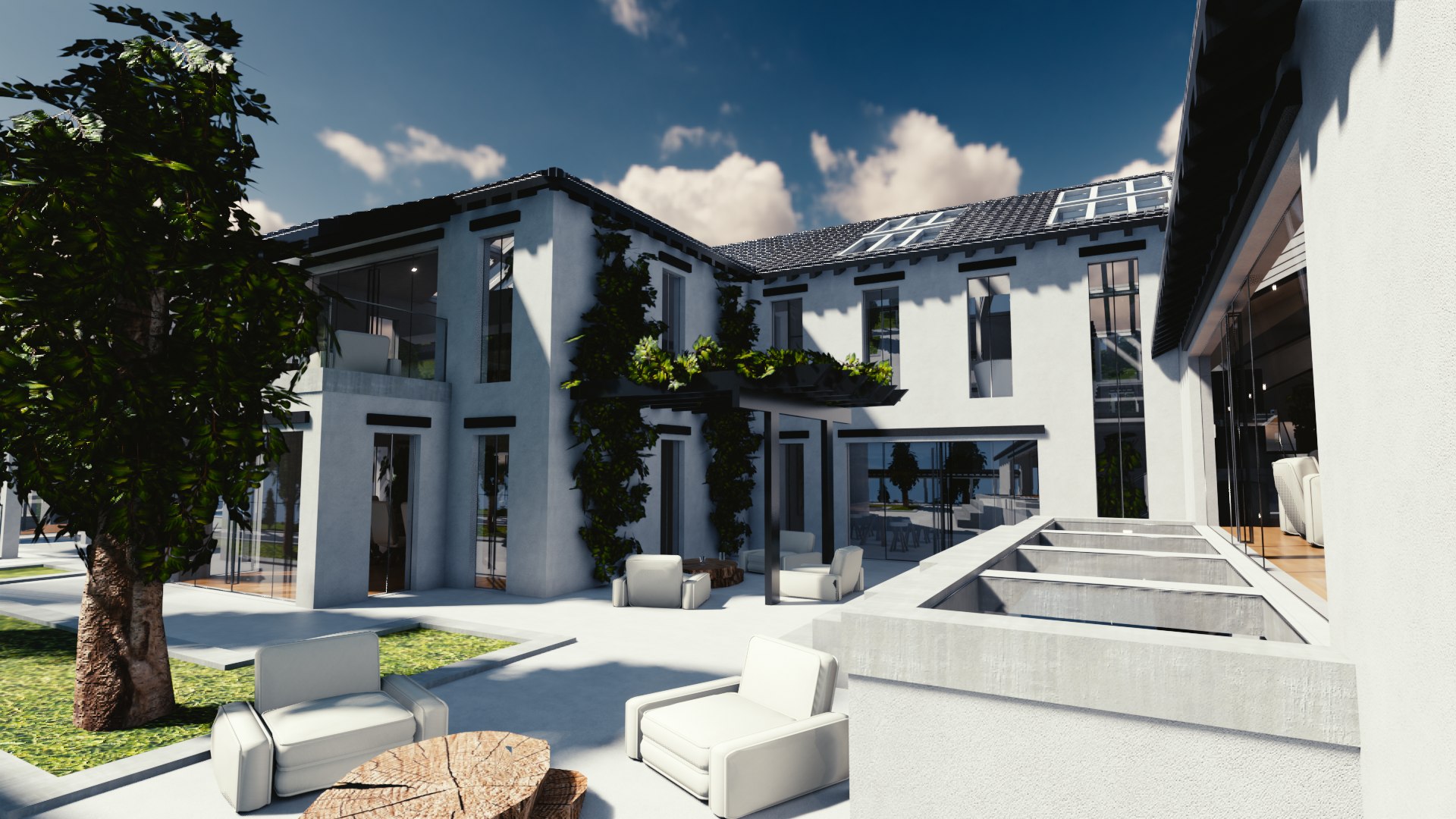 Blender eevee modern mansion 3D model - TurboSquid 1395674