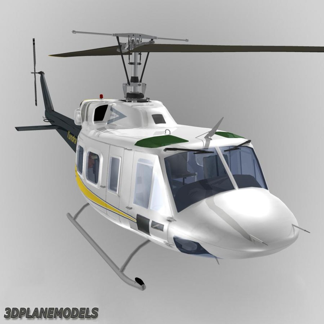 Bell 212 Huey Helicopter 3d Model