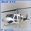 bell 212 huey helicopter 3d model