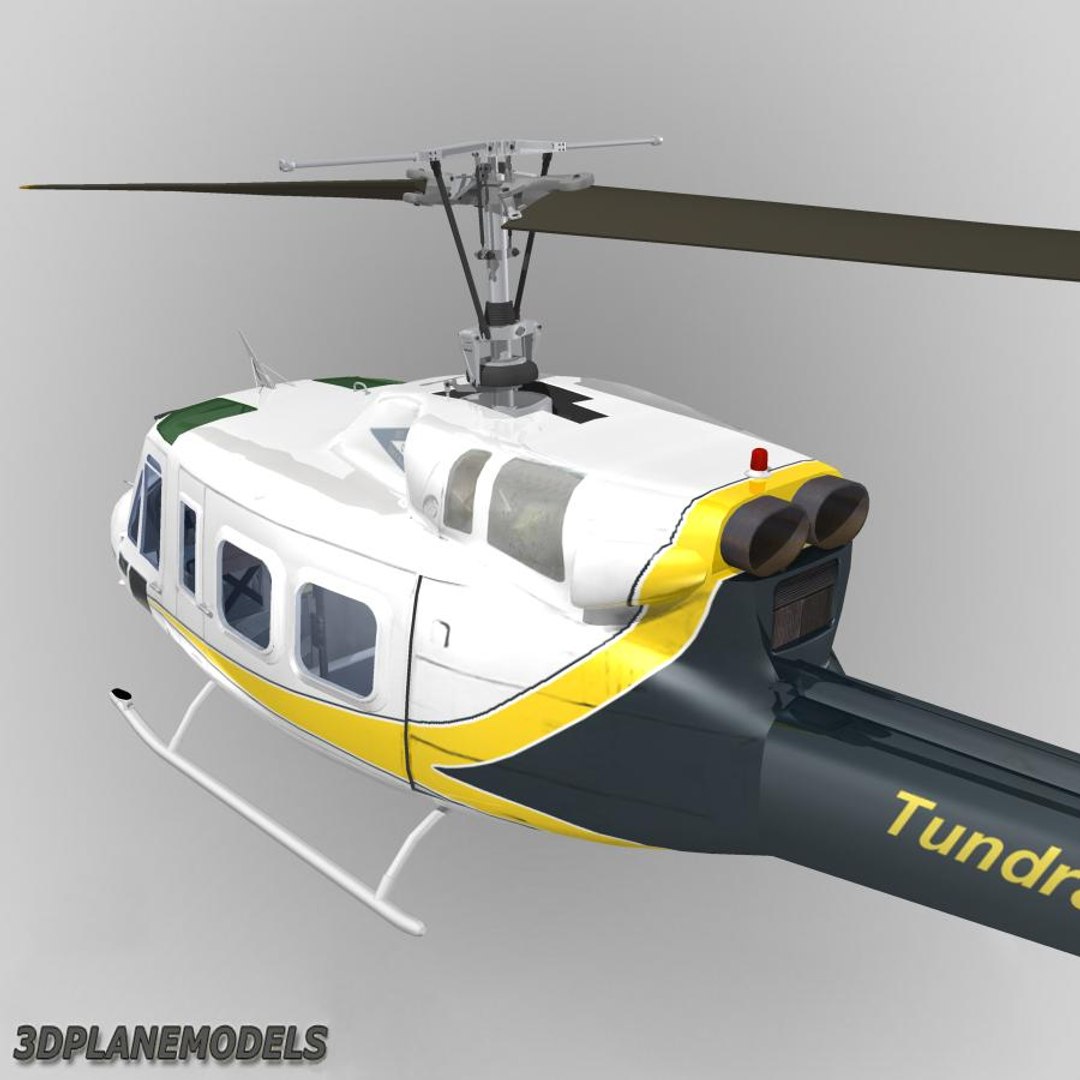 Bell 212 Huey Helicopter 3d Model