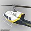bell 212 huey helicopter 3d model