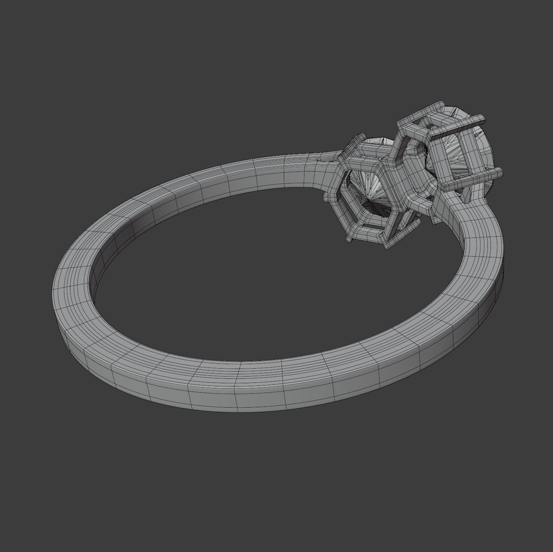 Duo Hex Ring 3D Model - TurboSquid 1622756