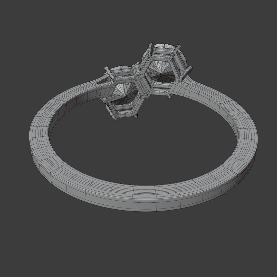 Duo Hex Ring 3D Model - TurboSquid 1622756