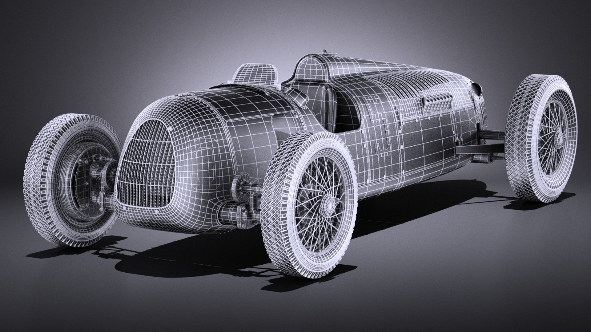 Auto Union Car 3d Obj