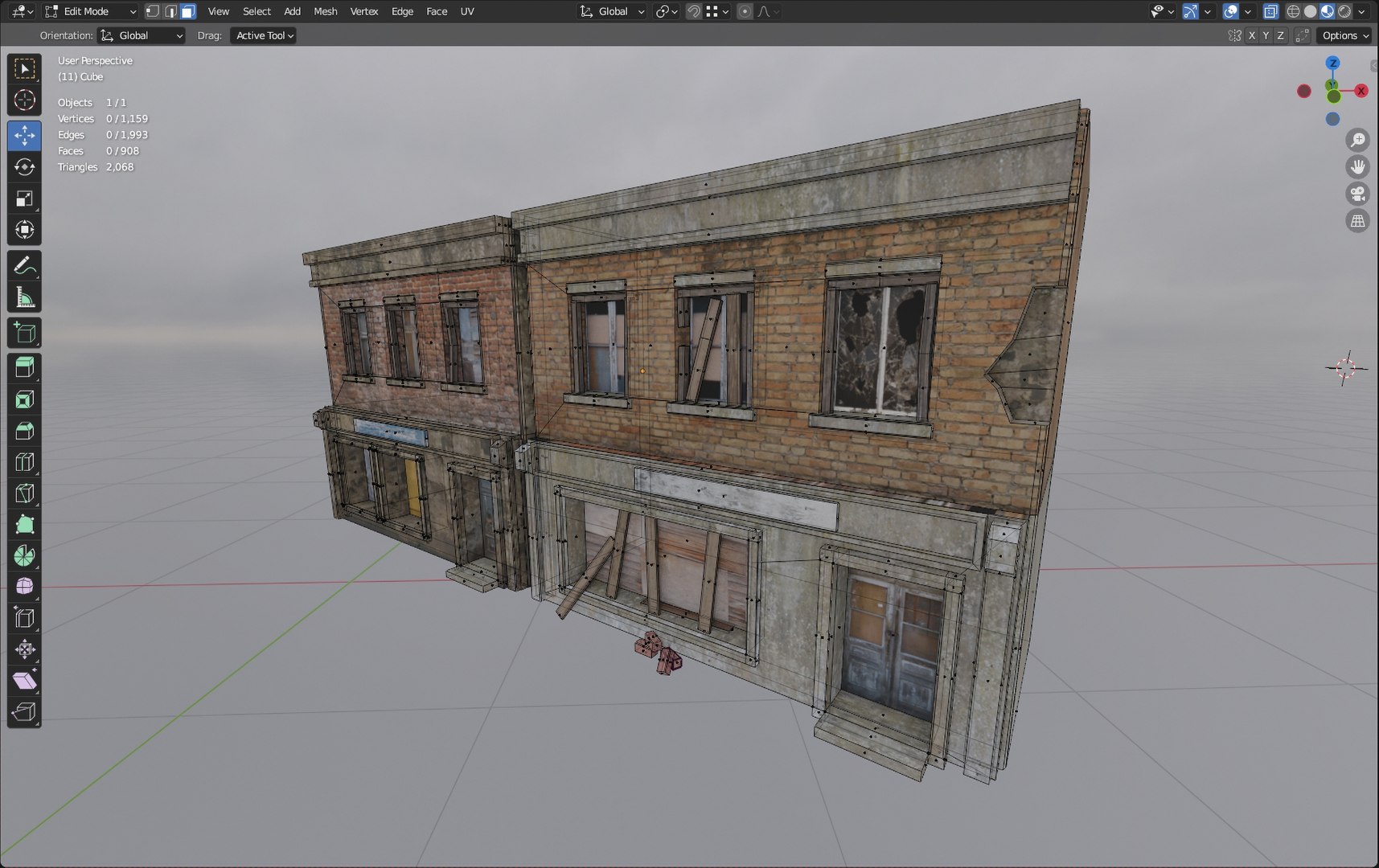 Destroyed WW 2 Facades 3D Model - TurboSquid 2123704