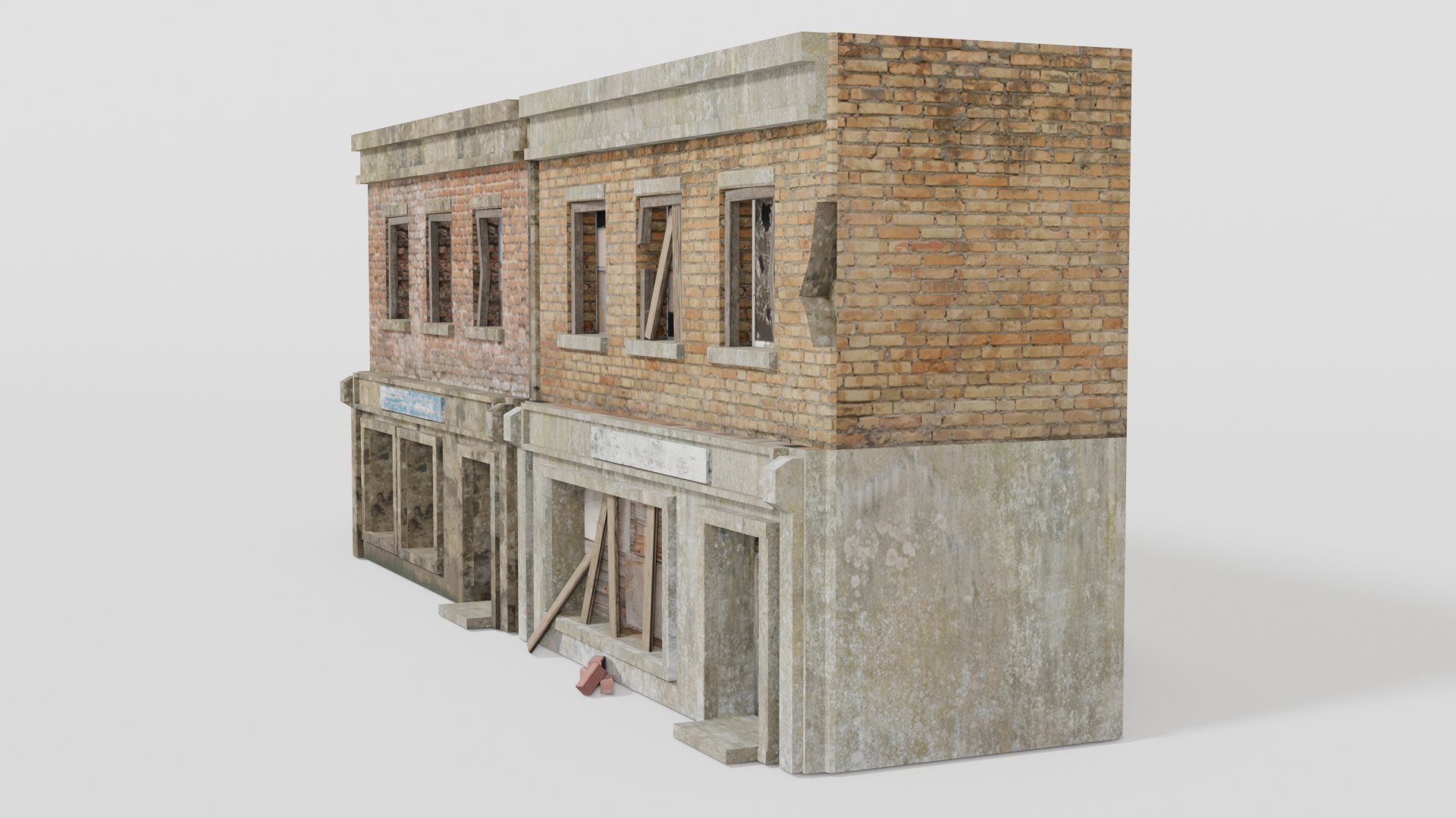 Destroyed WW 2 Facades 3D Model - TurboSquid 2123704