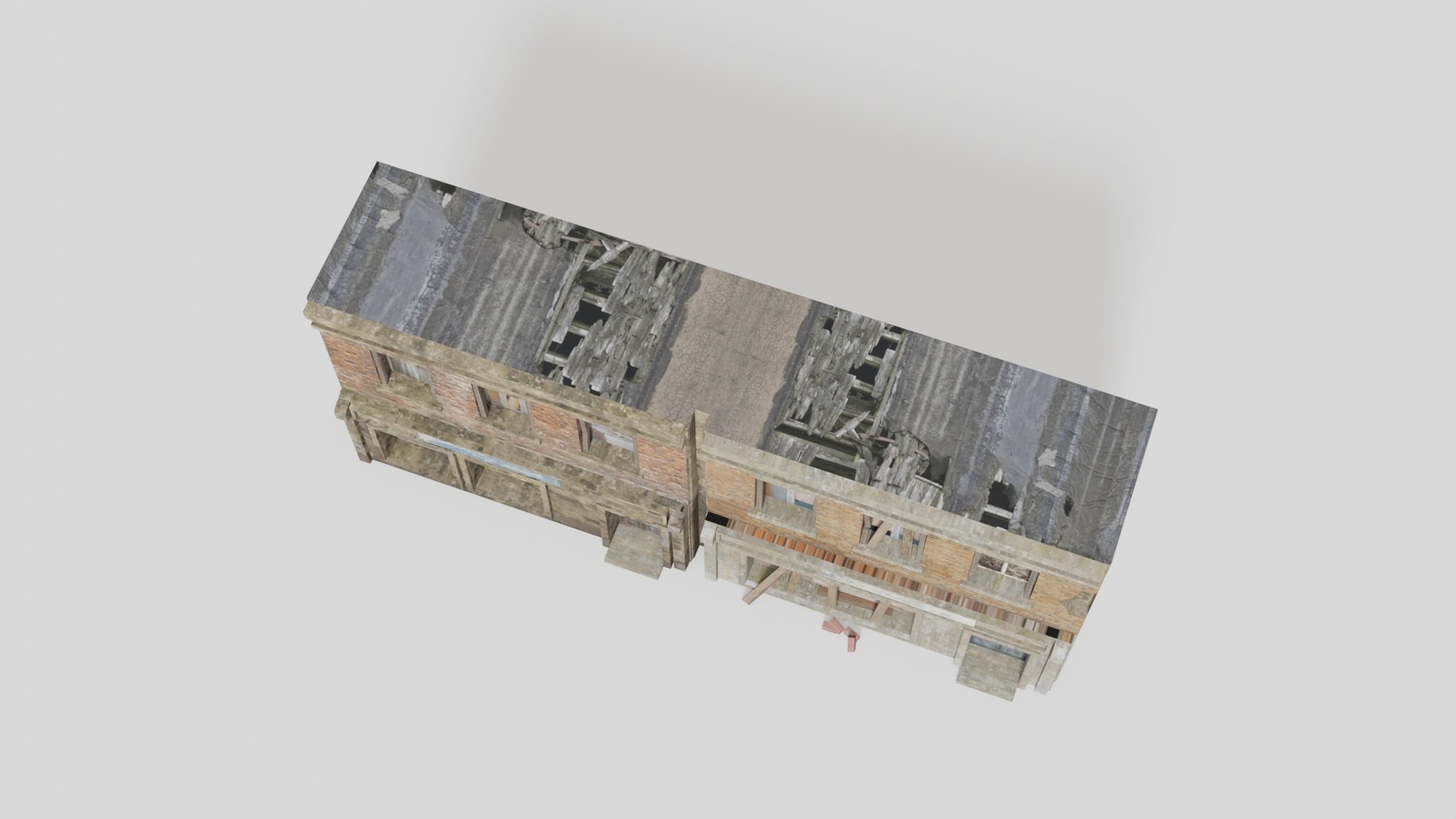 Destroyed WW 2 Facades 3D Model - TurboSquid 2123704