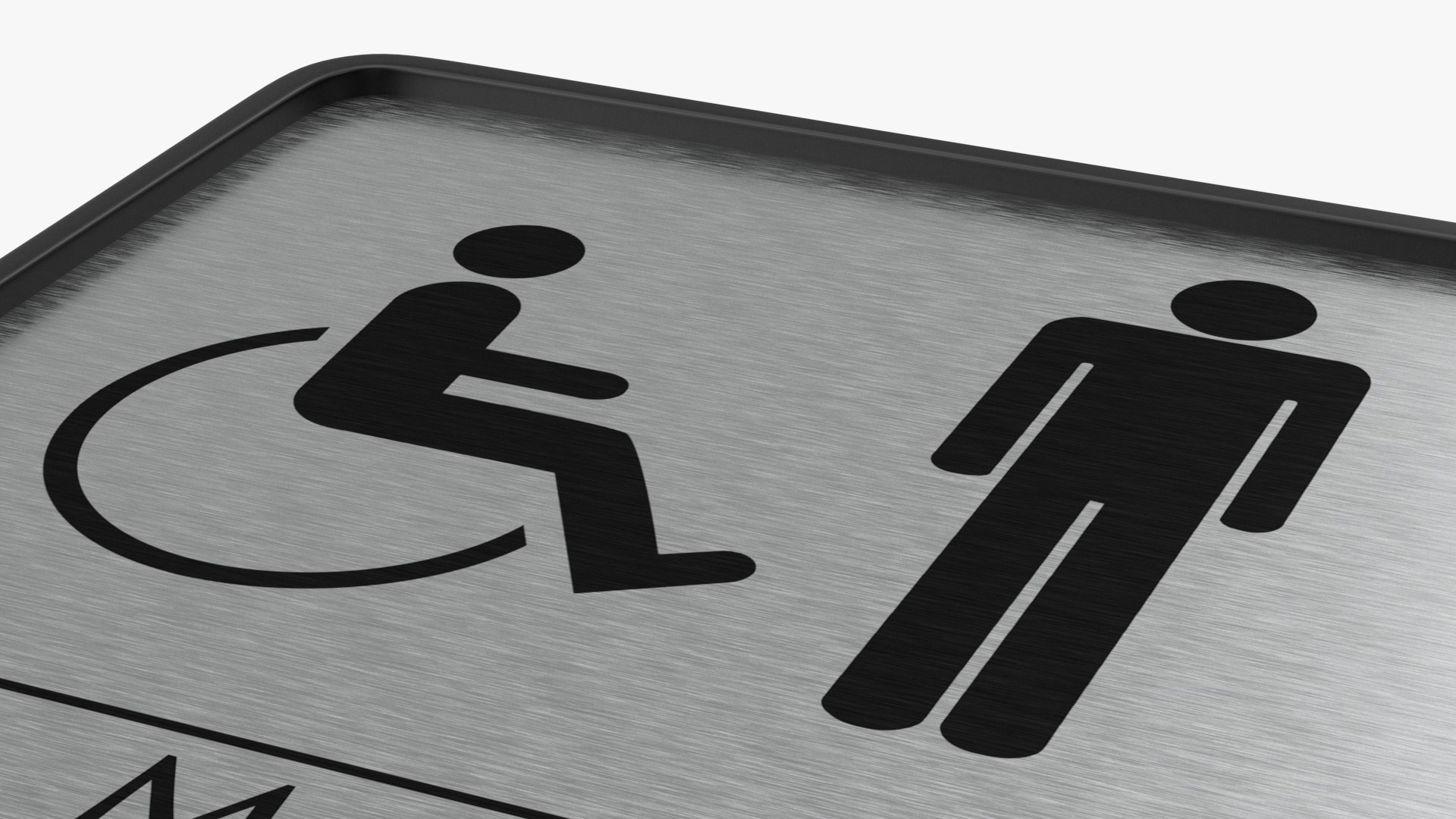 3D Male Accessible Toilet Compliance Sign Model - TurboSquid 2040442
