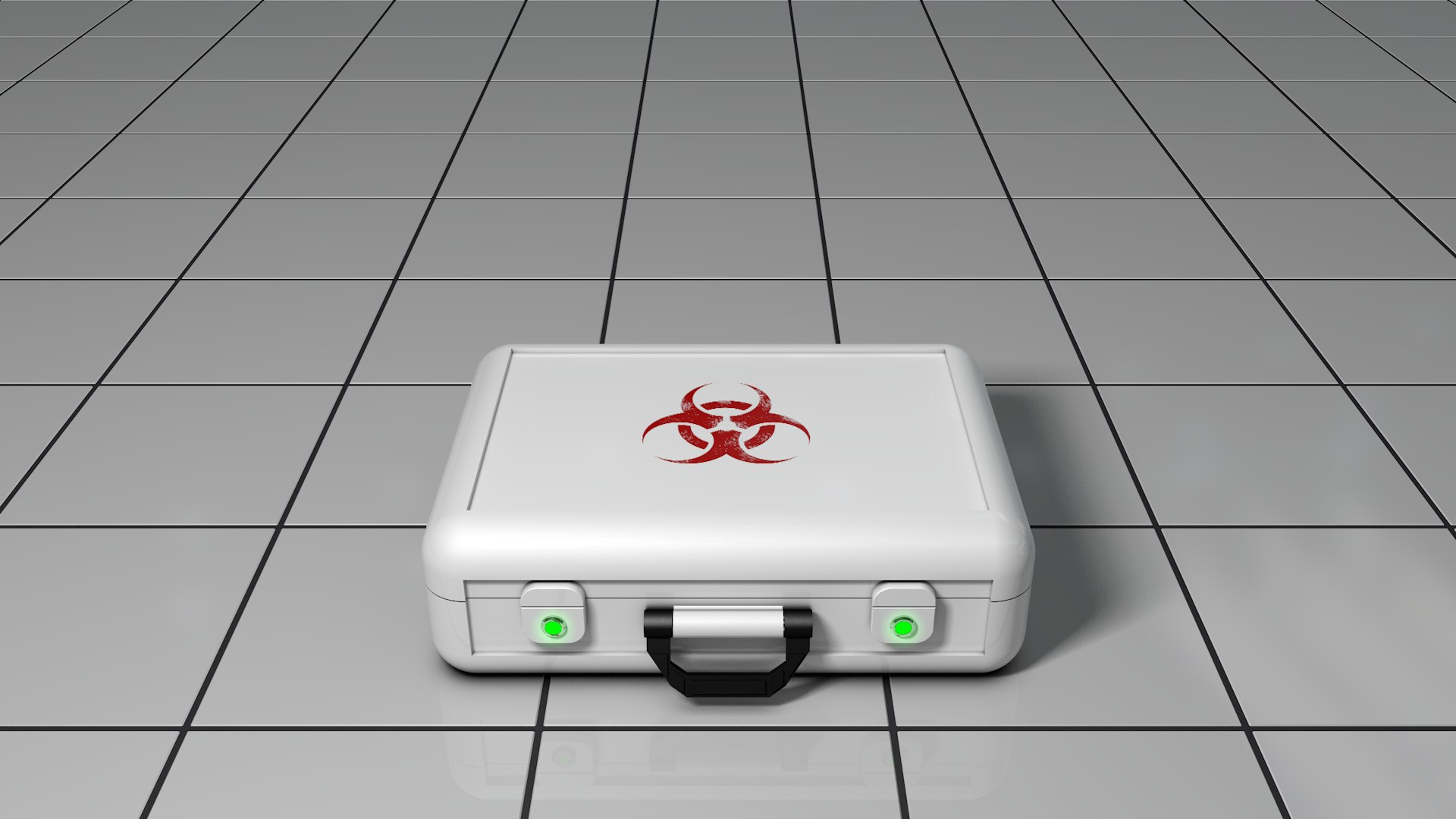 3d Model Of Virus Container Briefcase